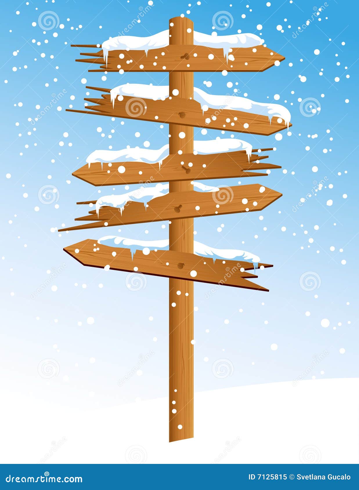 Winter arrow with snowfall stock vector. Illustration of guide - 7125815