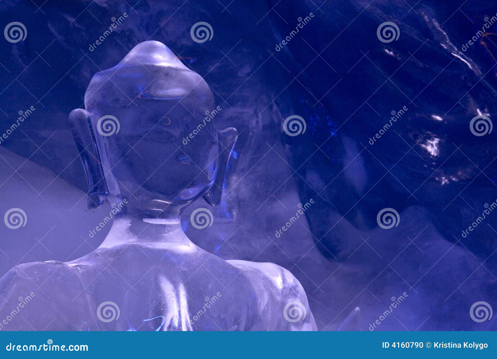 Winter Arts. Head Made of Ice. Stock Photo - Image of backlighted ...