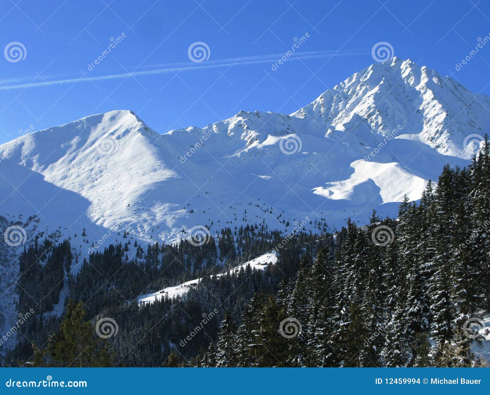 Winter in austria stock photo. Image of moraine, valley - 12459994