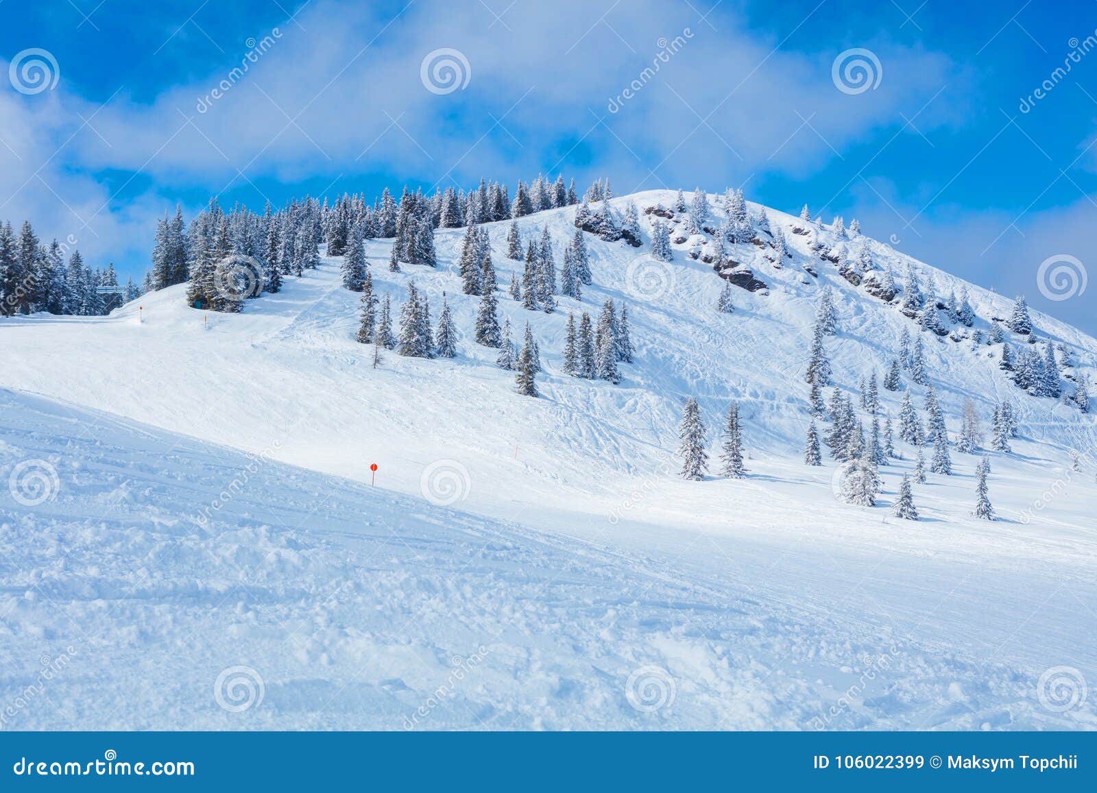 Winter in the Austrian Alps Stock Image - Image of snowfall, background ...