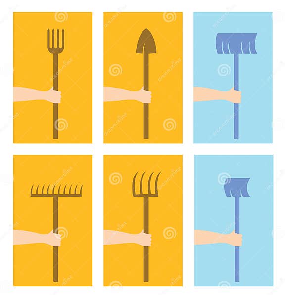Winter,Autumn and Summer Tools Set Stock Illustration - Illustration of ...