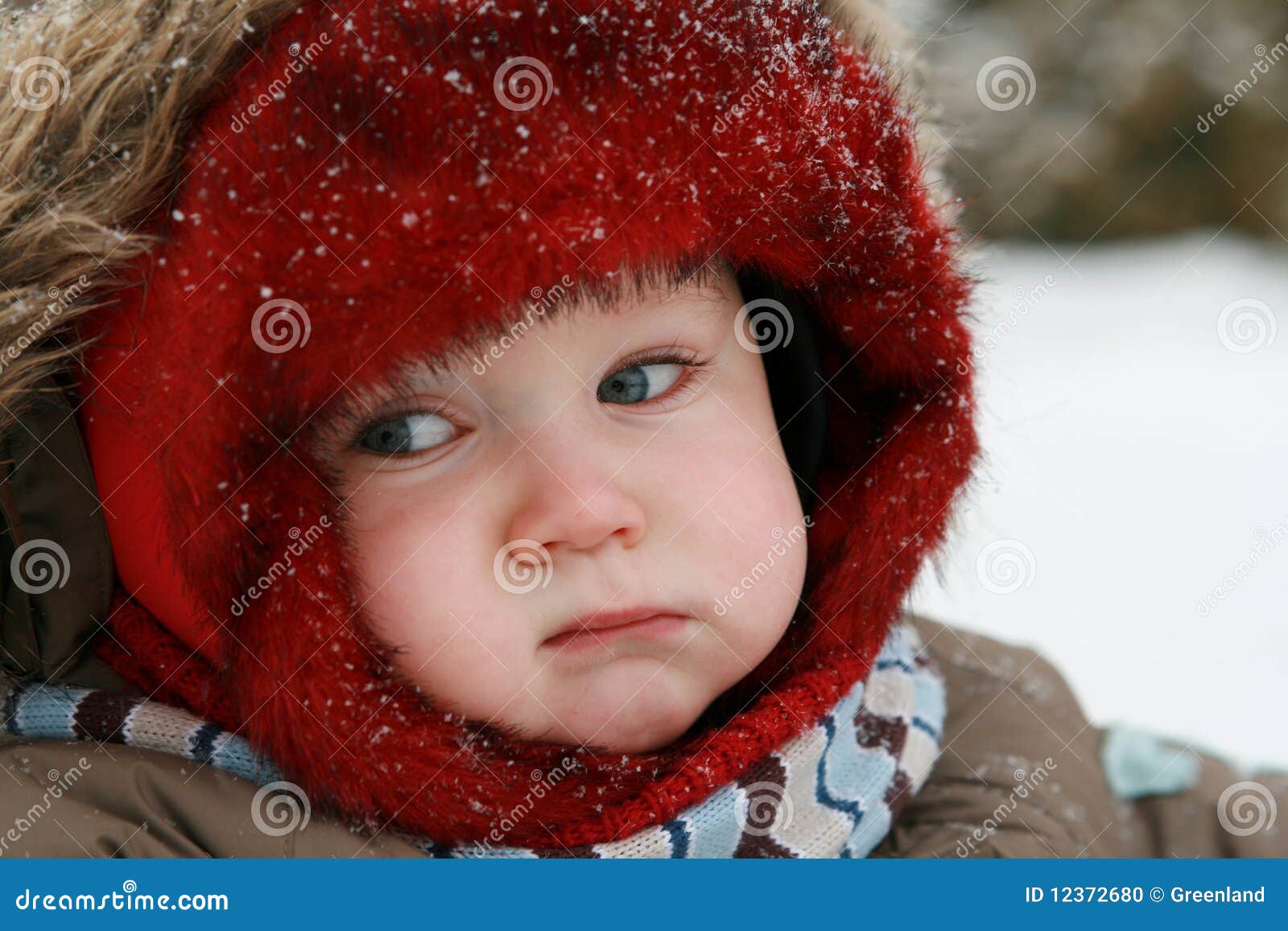 Winter baby stock photo. Image of cold, outdoors, happy - 12372680