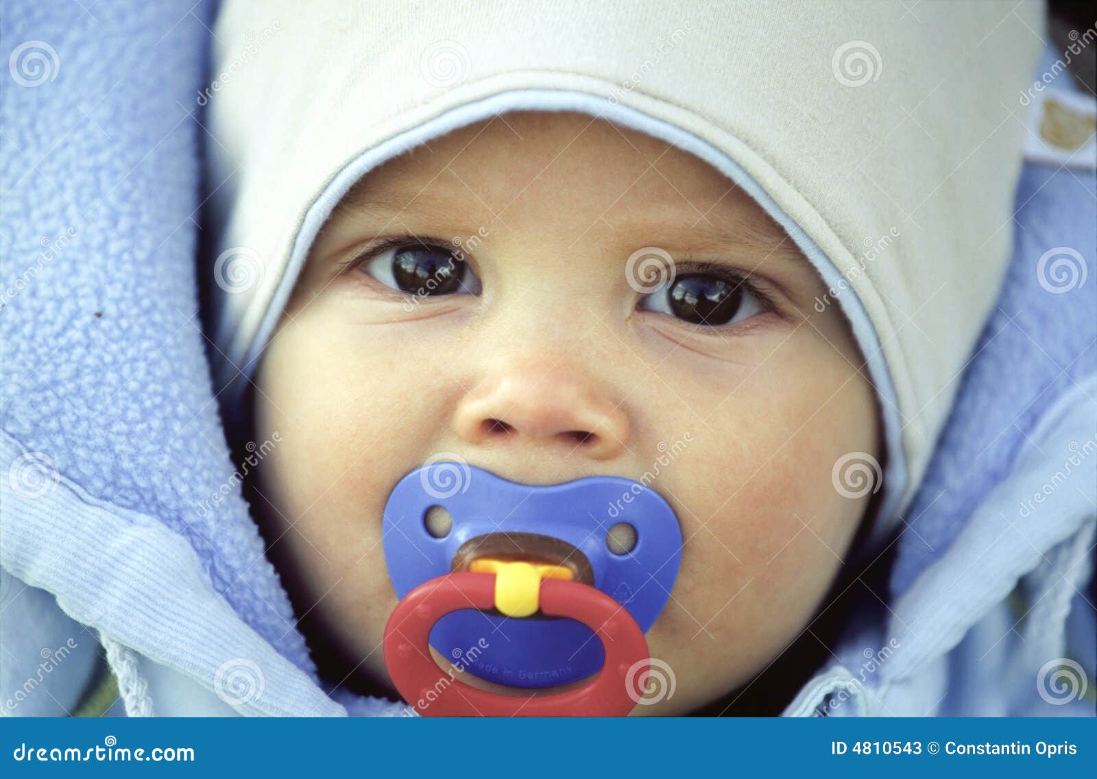 Winter baby stock image. Image of child, baby, pacifier - 4810543