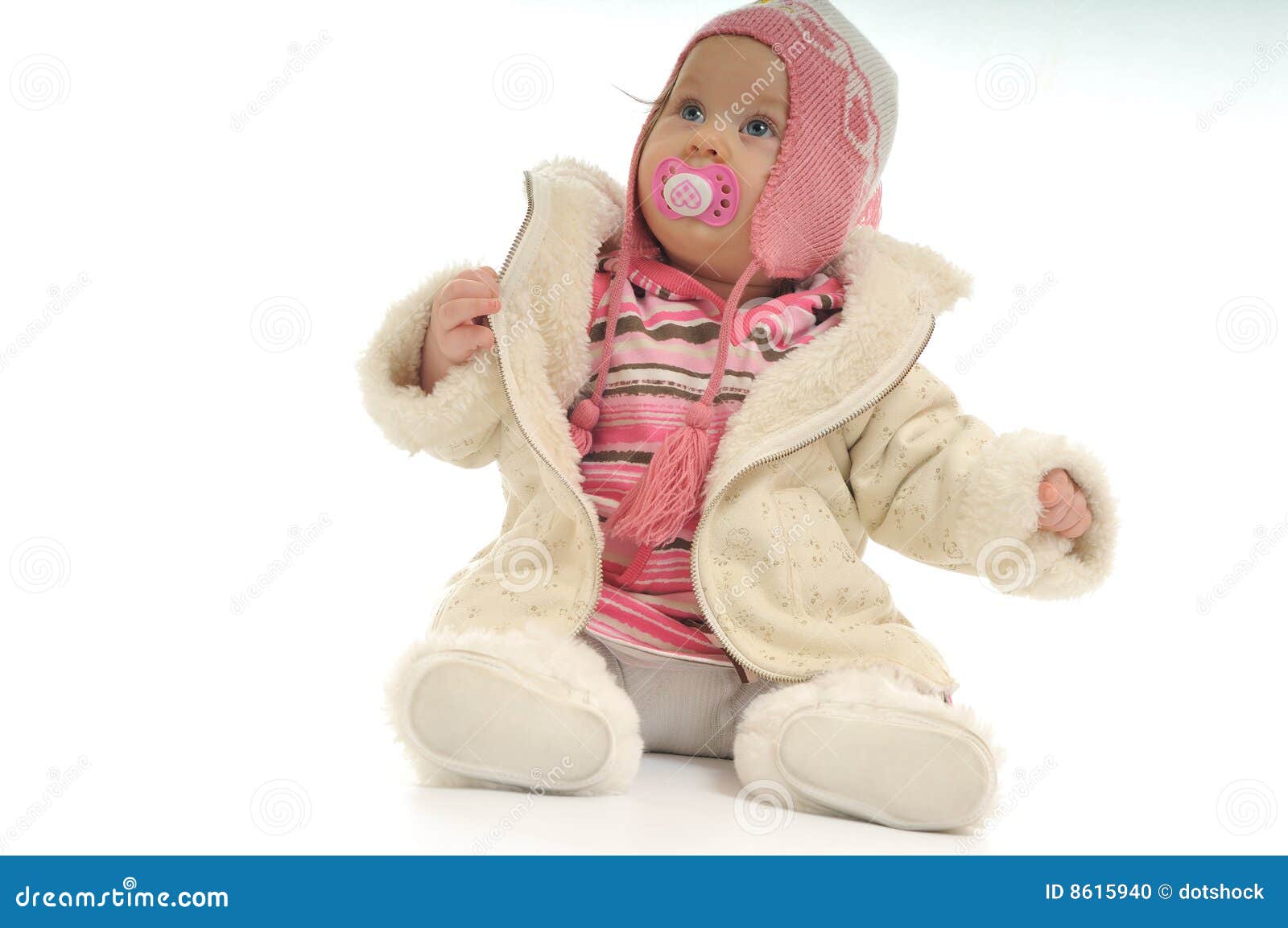 Winter baby stock photo. Image of face, beautiful, cute - 8615940