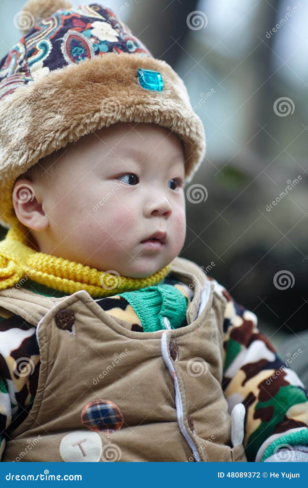 Winter Baby stock photo. Image of portrait, cute, winter - 48089372