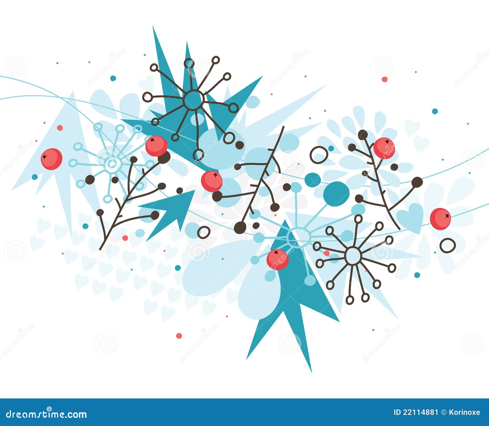 Winter Background with Berries Stock Vector - Illustration of holiday ...