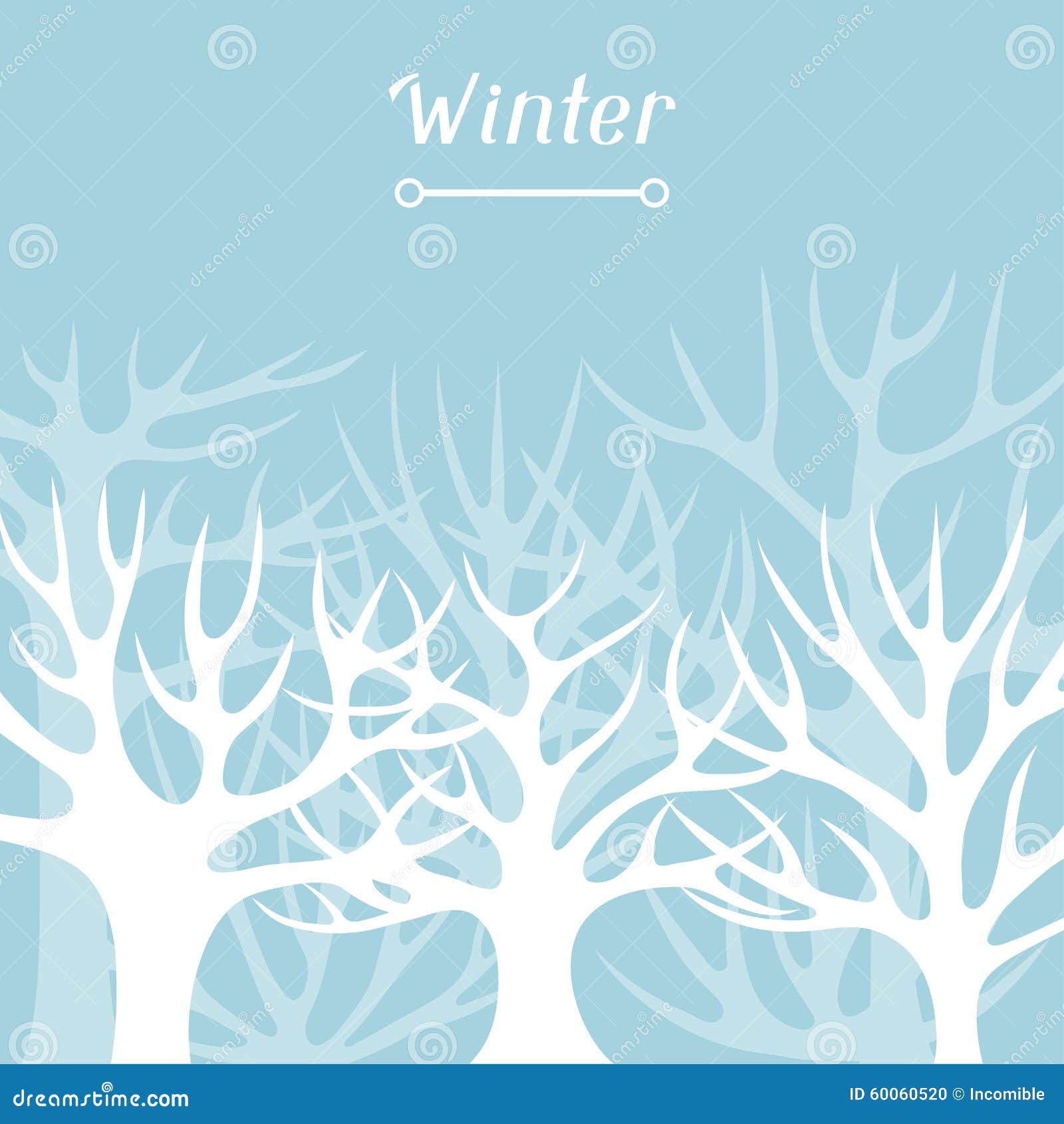 Winter Background Design with Abstract Stylized Stock Vector ...