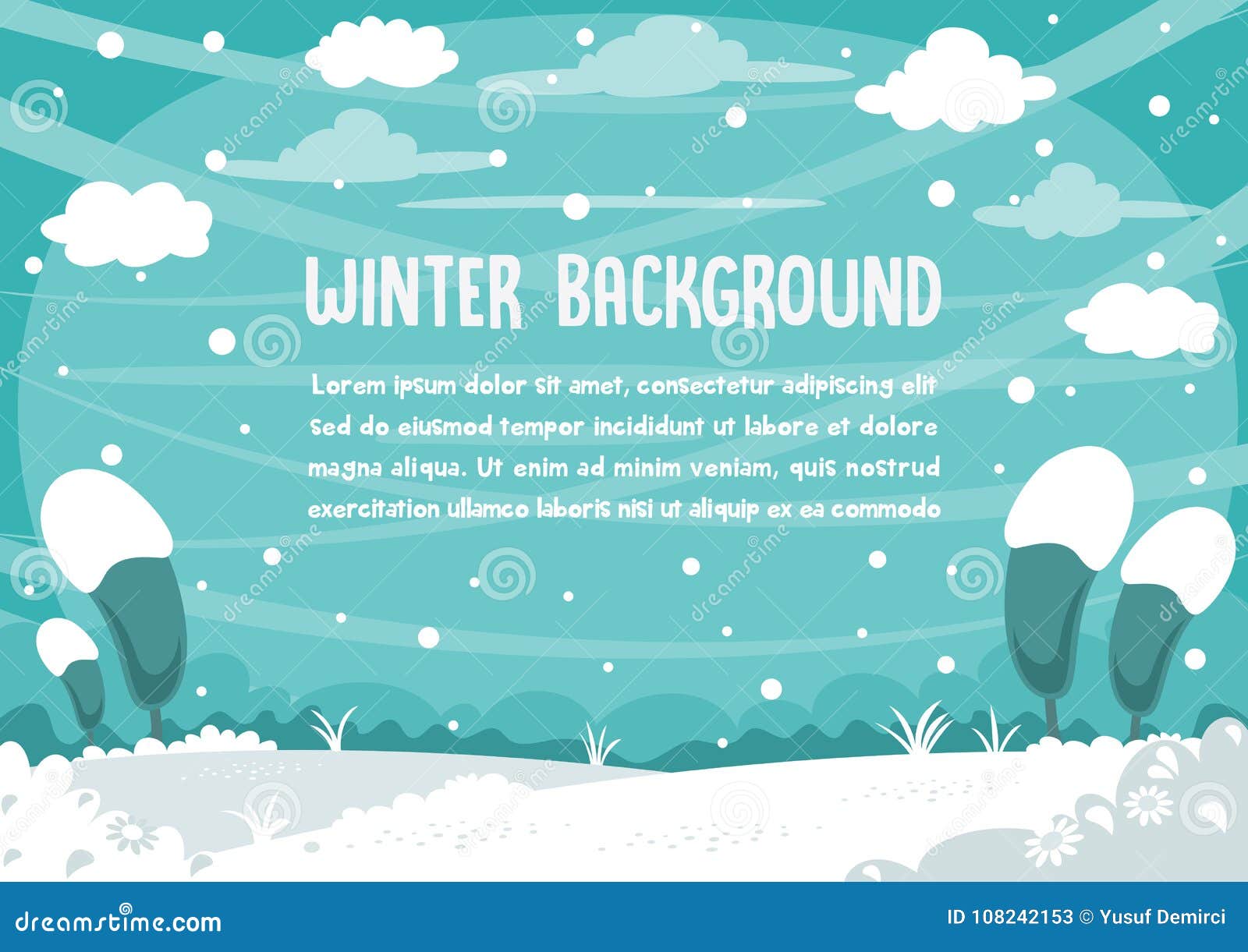 Winter Background Design stock vector. Illustration of design - 108242153