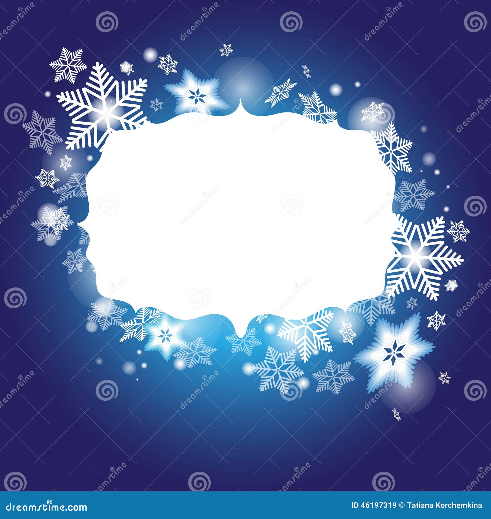 Winter Background with Frame for Your Congratulations and with S Stock ...