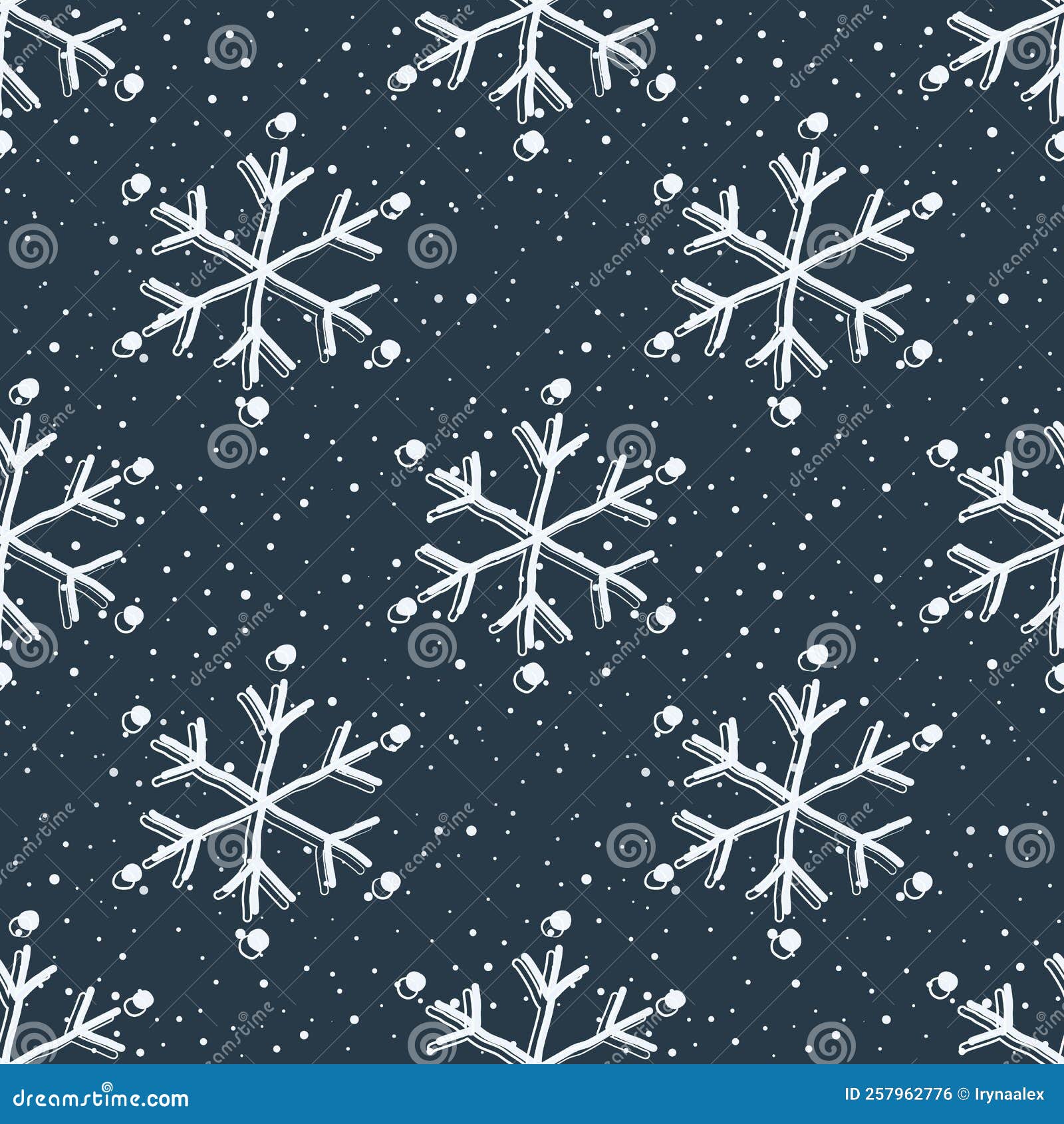 Winter Background. Seamless Pattern with Snowflakes Stock Vector ...