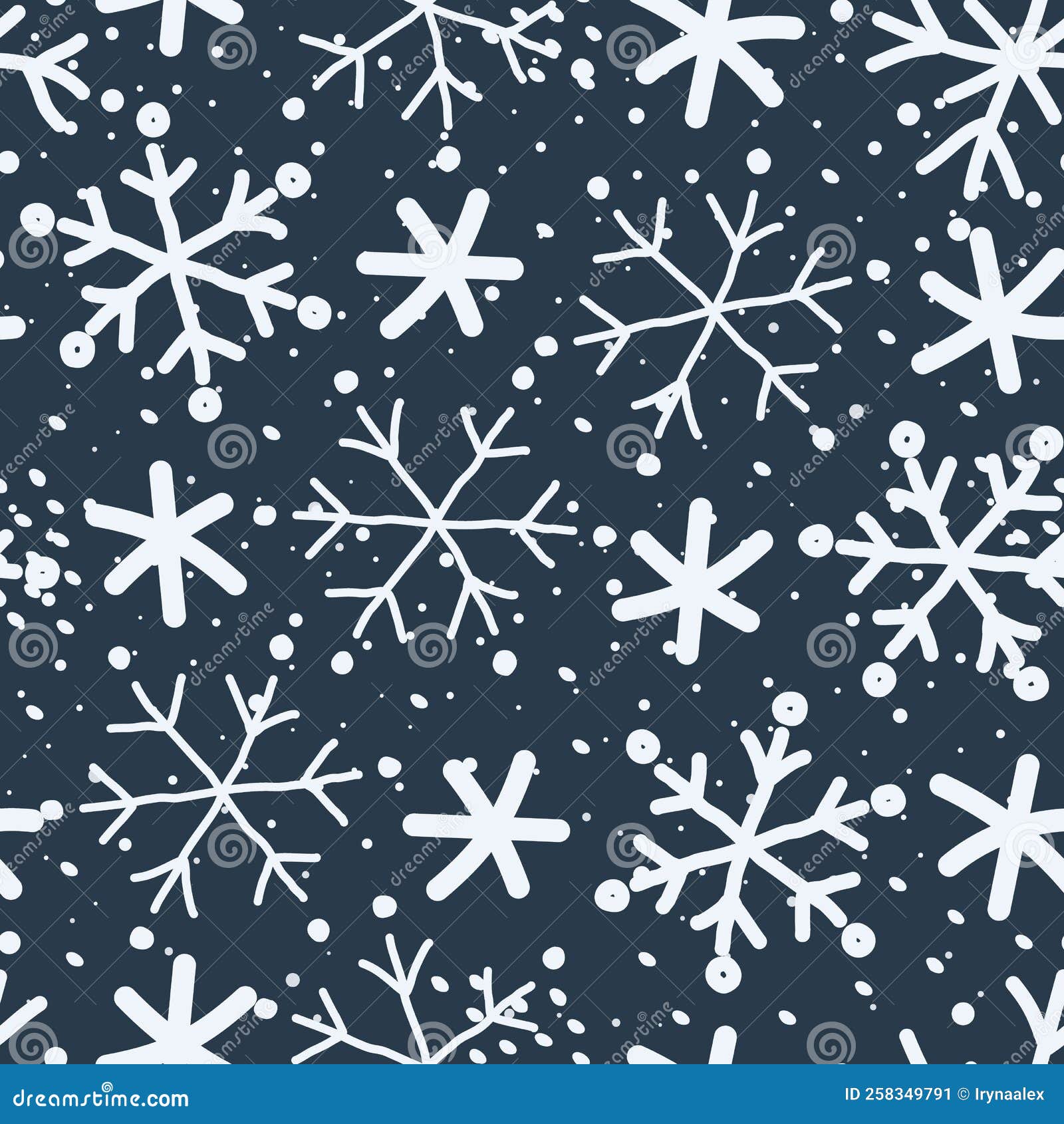 Winter Background. Seamless Pattern with Snowflakes Stock Vector ...