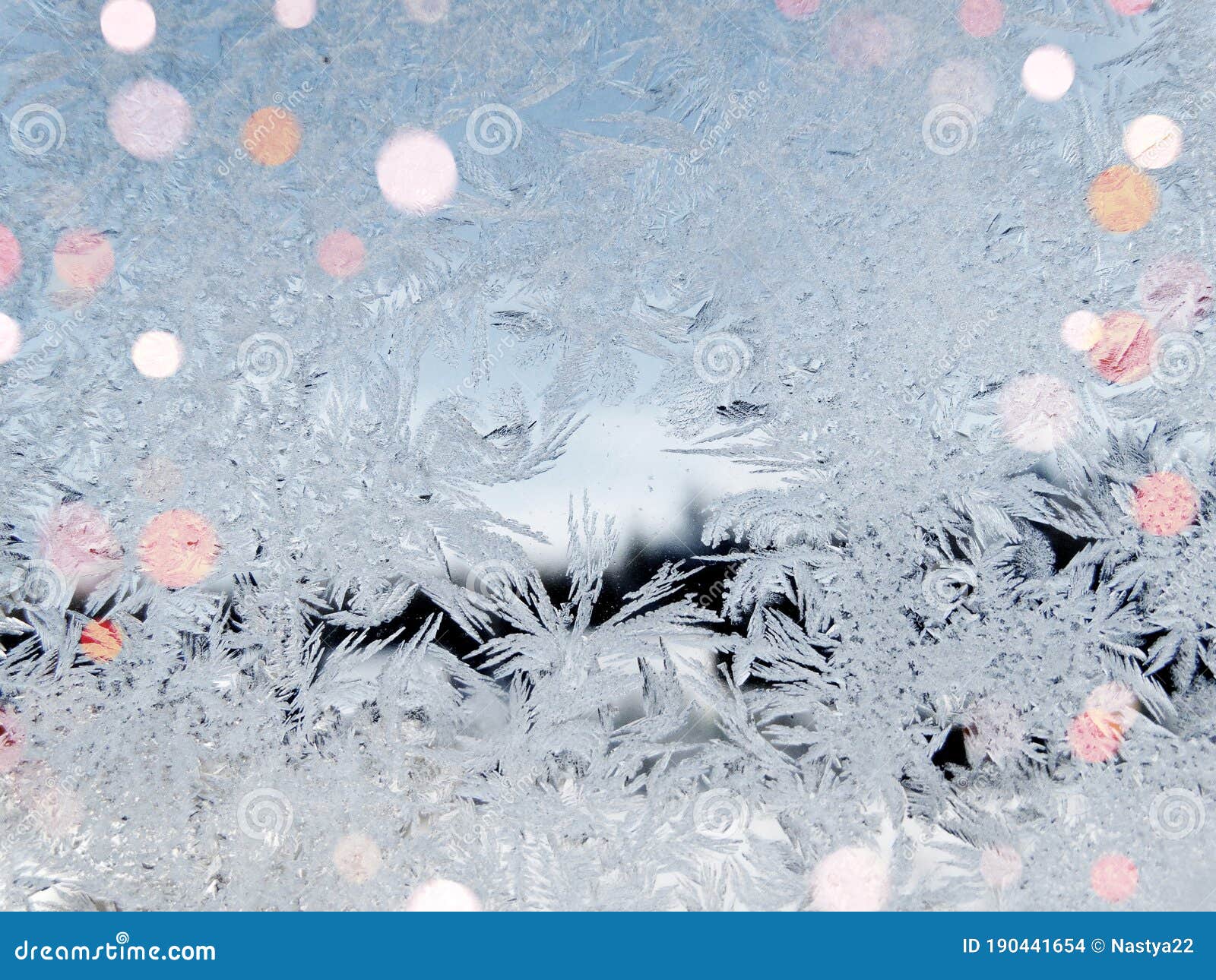 Winter Background Snowflakes Abstract Texture Frozen Ice Pattern Stock ...