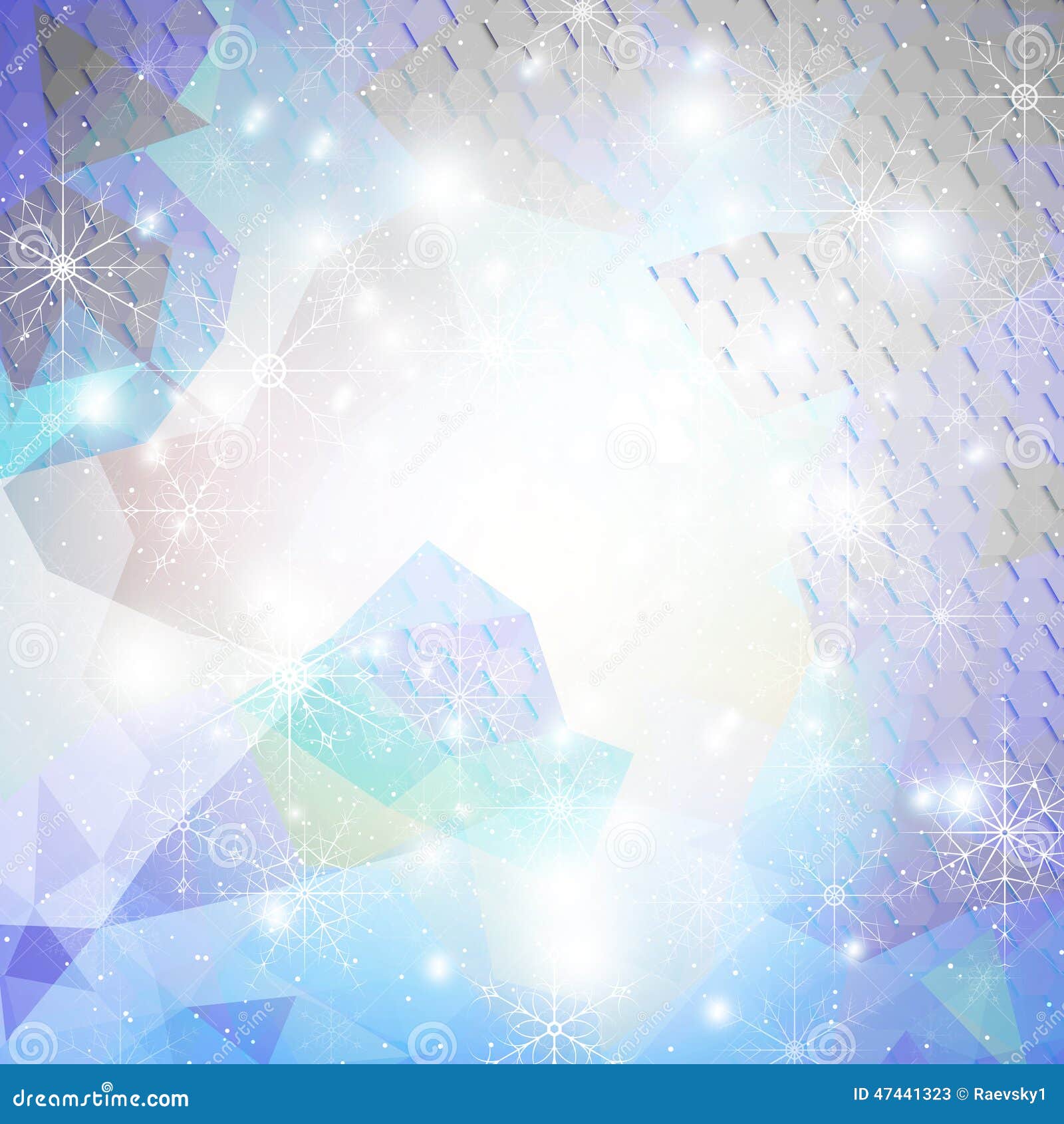 Winter Background with Snowflakes. Abstract Winter Stock Vector ...