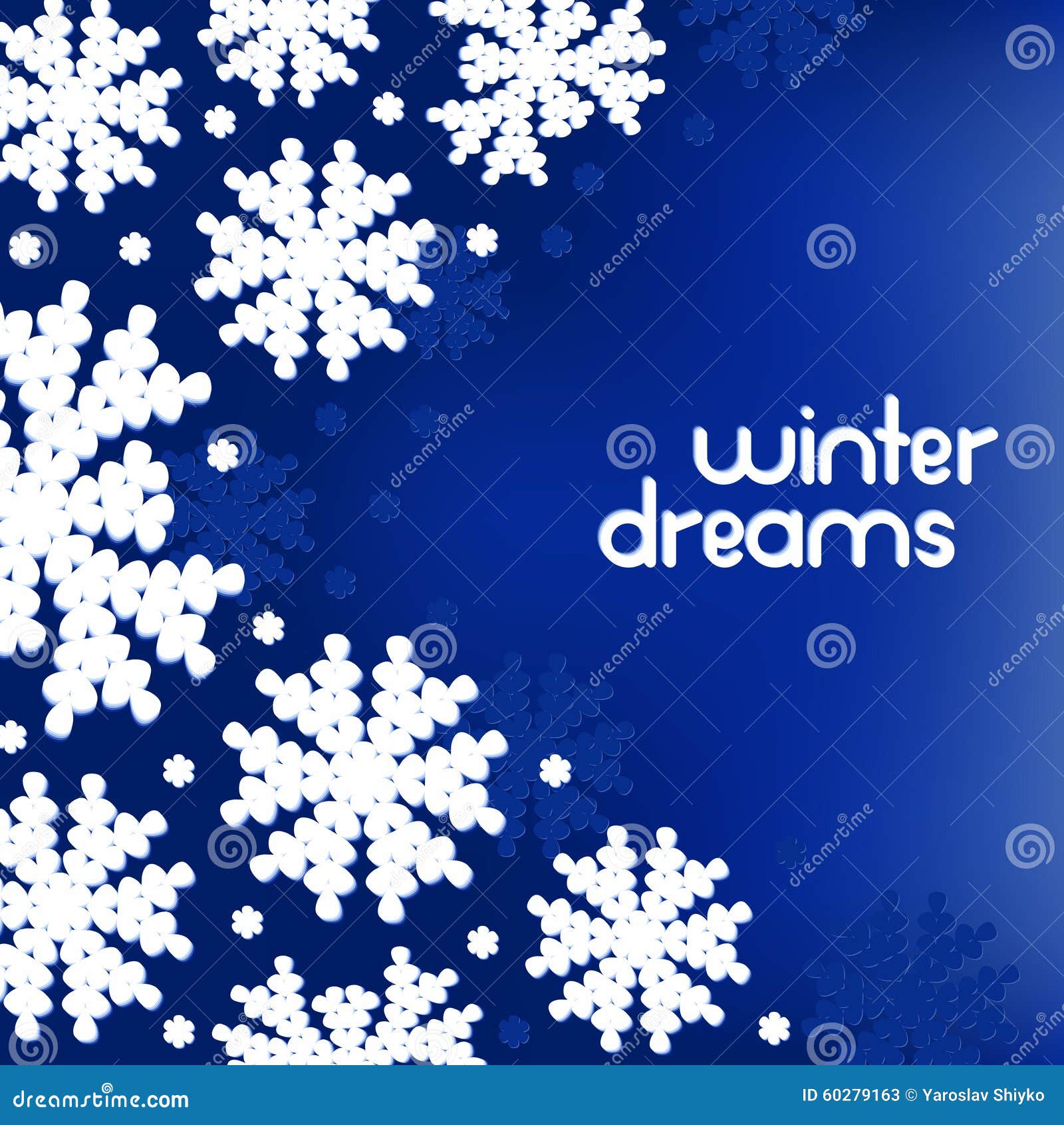 Winter Background with Snowflakes and Place for Your Text. Stock Vector ...