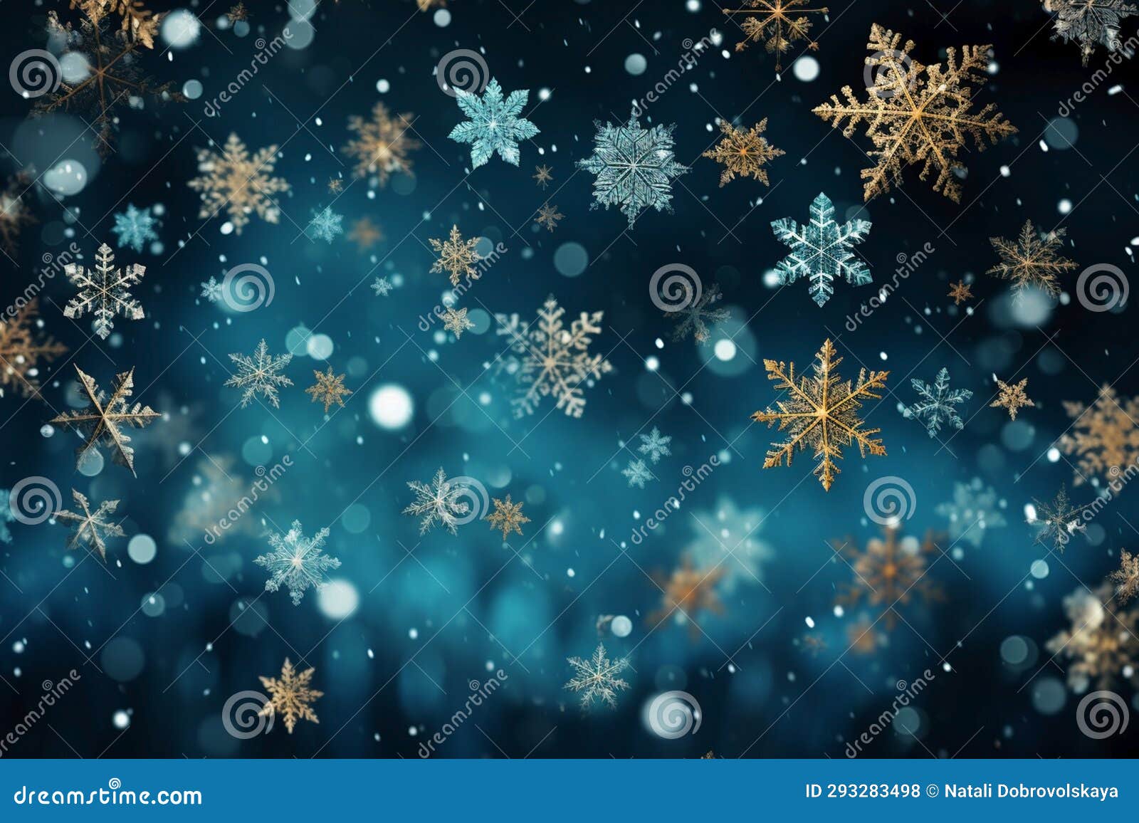Winter Background with Sparkling Snowflakes Stock Photo - Image of ...