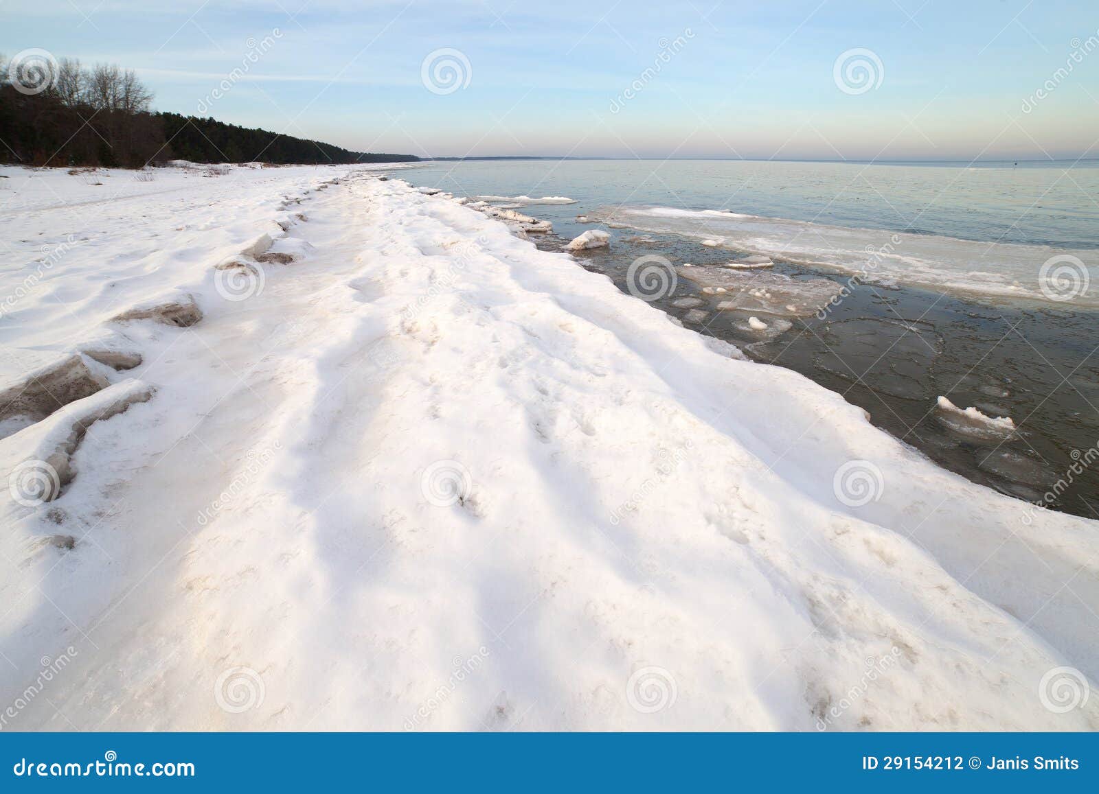 Winter in Baltic sea. stock photo. Image of blue, landscape - 29154212