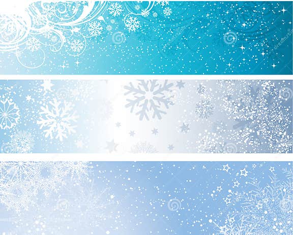Winter banners stock vector. Illustration of weather - 16613861