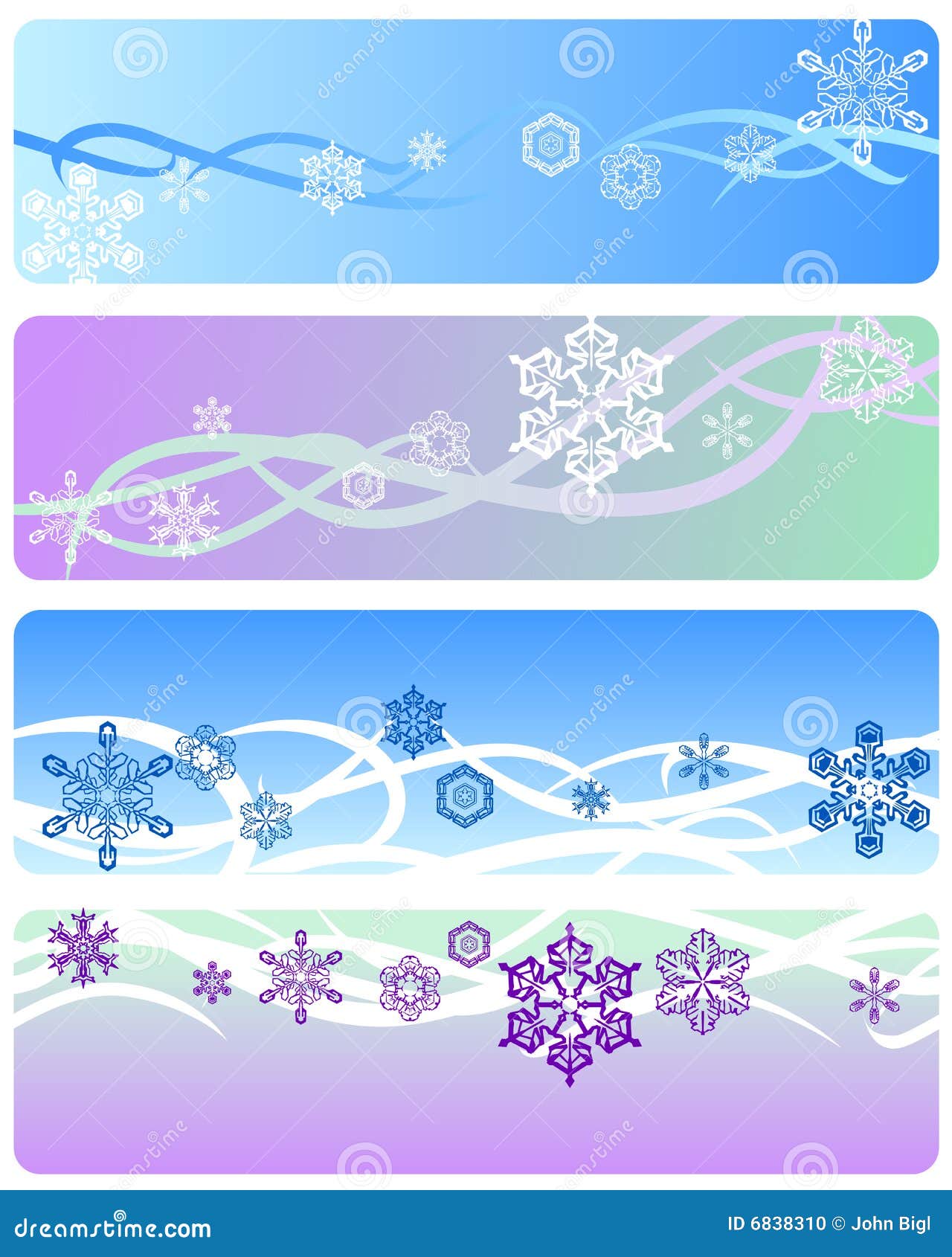 Winter banners stock vector. Illustration of snowflake - 6838310