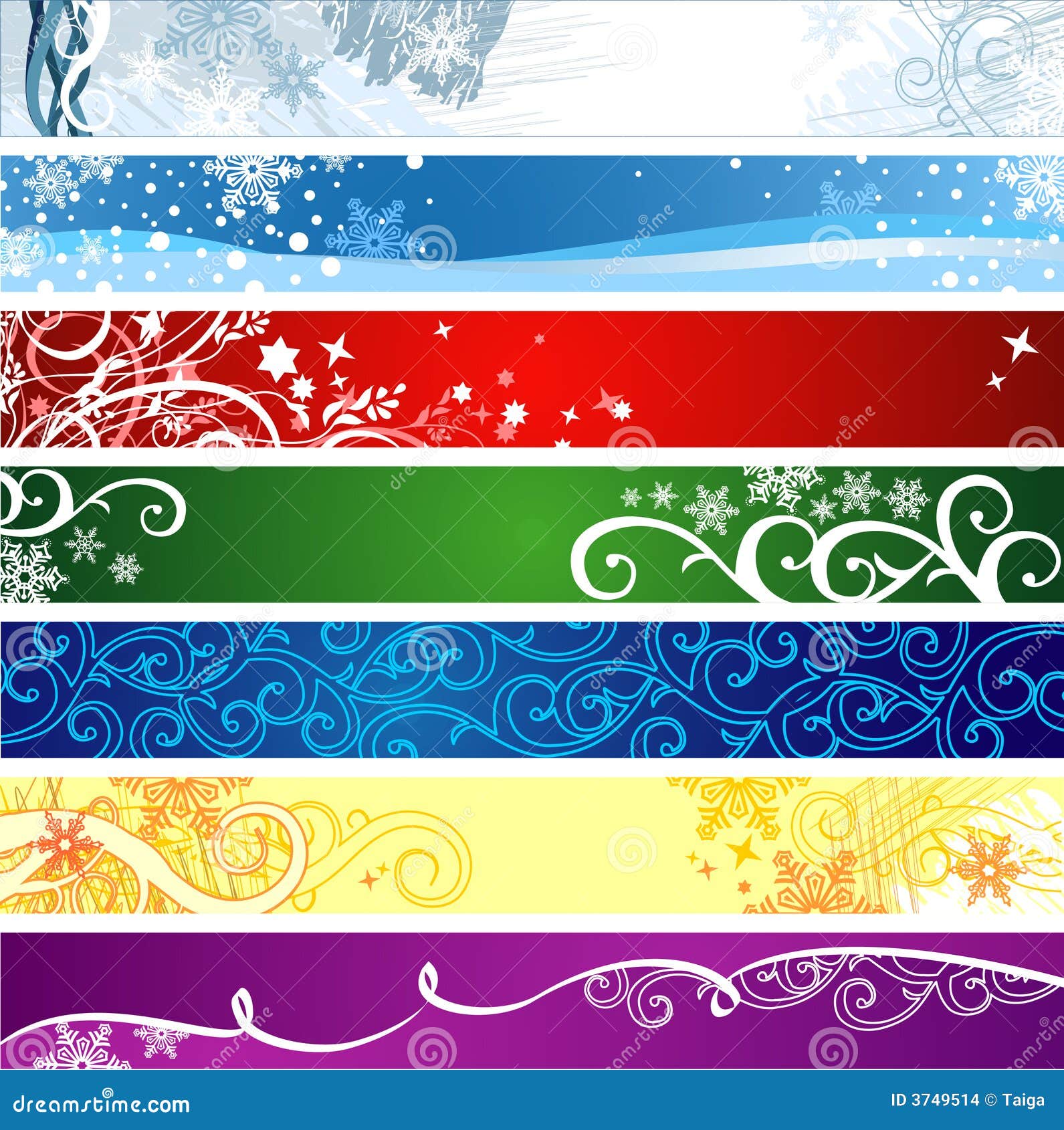 Winter Banners with Space for Your Text Stock Vector - Illustration of ...