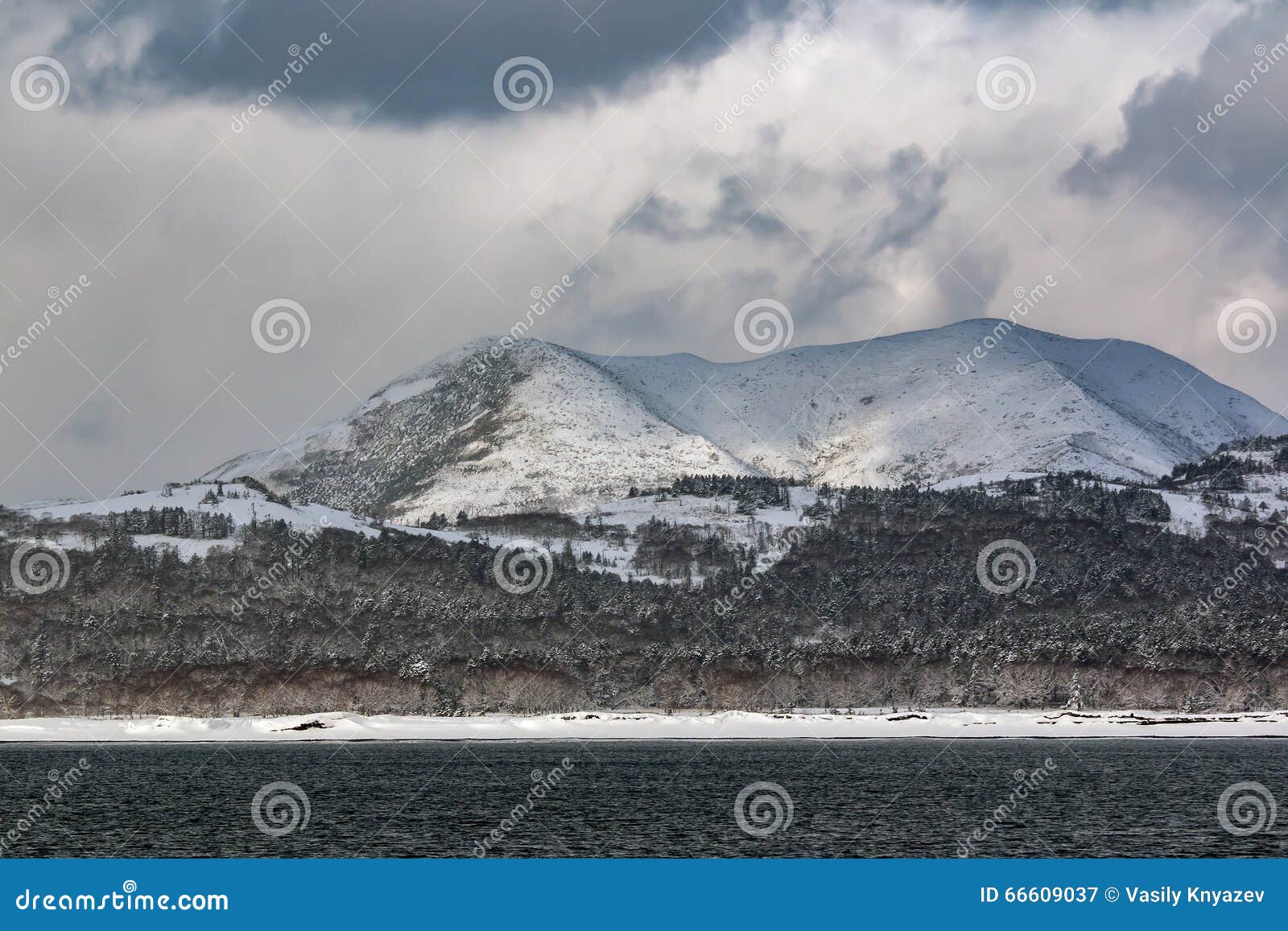 Winter Beach Island in the Pacific Ocean Stock Image - Image of season ...
