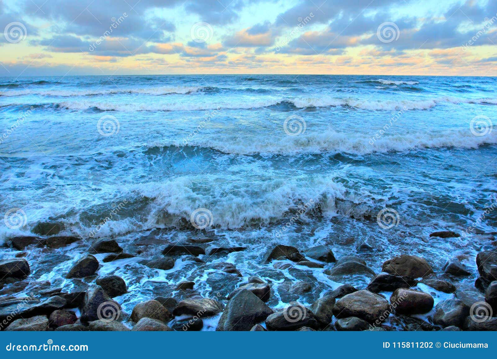 Winter Beach Landscape and Backround Stock Photo - Image of cloud, cold ...
