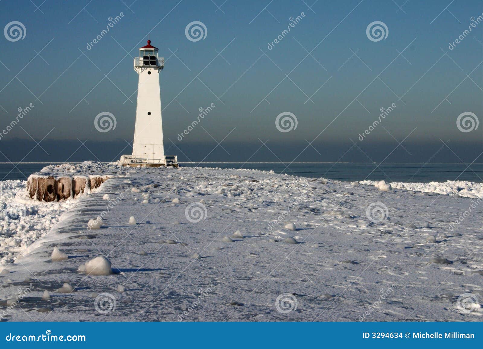 Winter Beacon stock photo. Image of bright, freezing, lake - 3294634