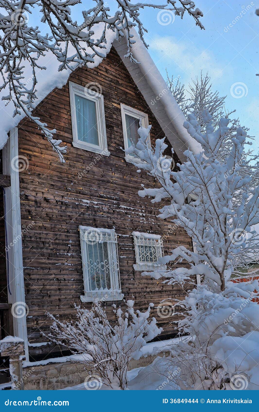 Winter Beautiful Snow House Stock Photo - Image of frost, artwork: 36849444