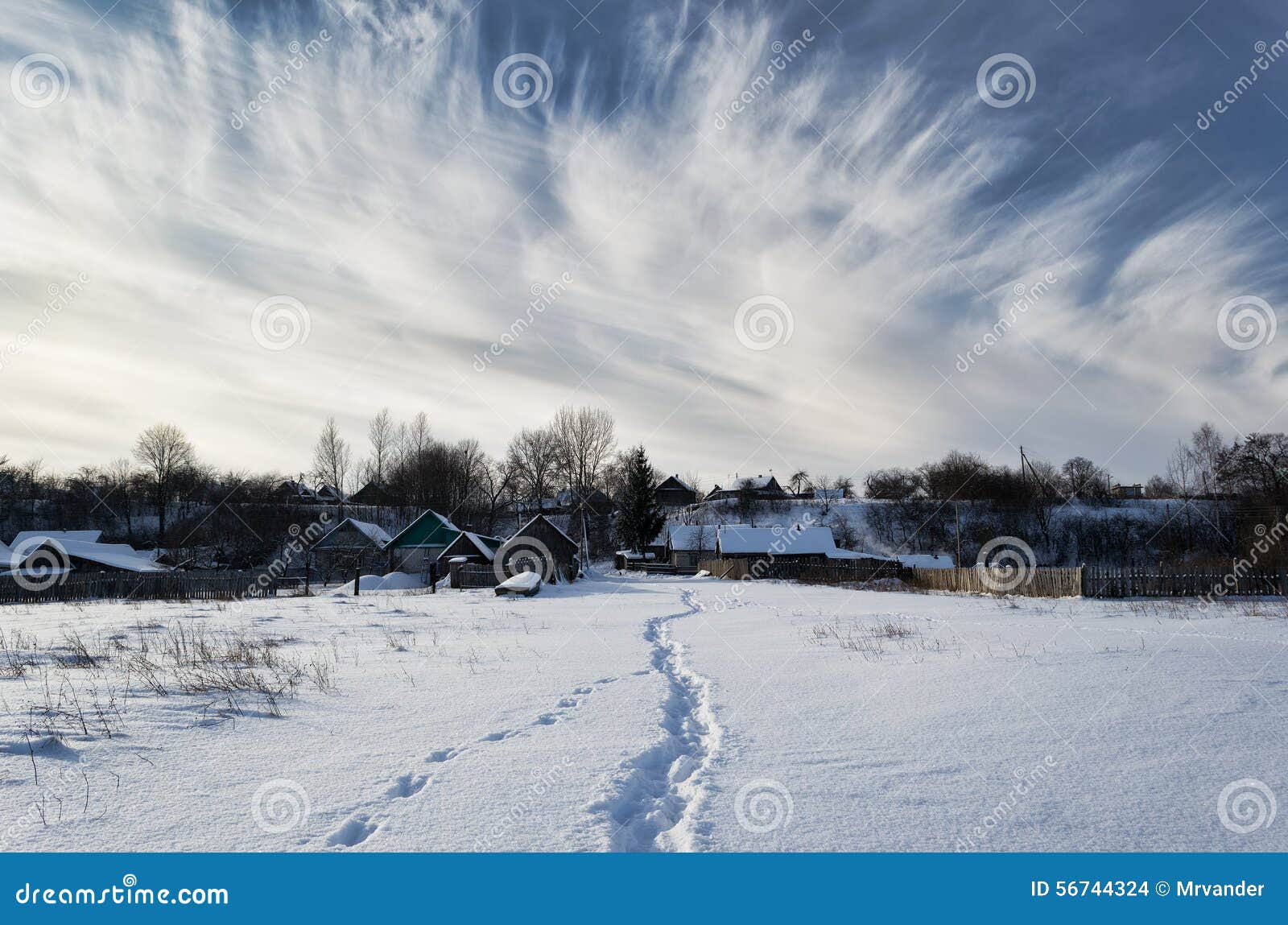 Winter in the Belarusian Village Stock Photo - Image of beautiful ...