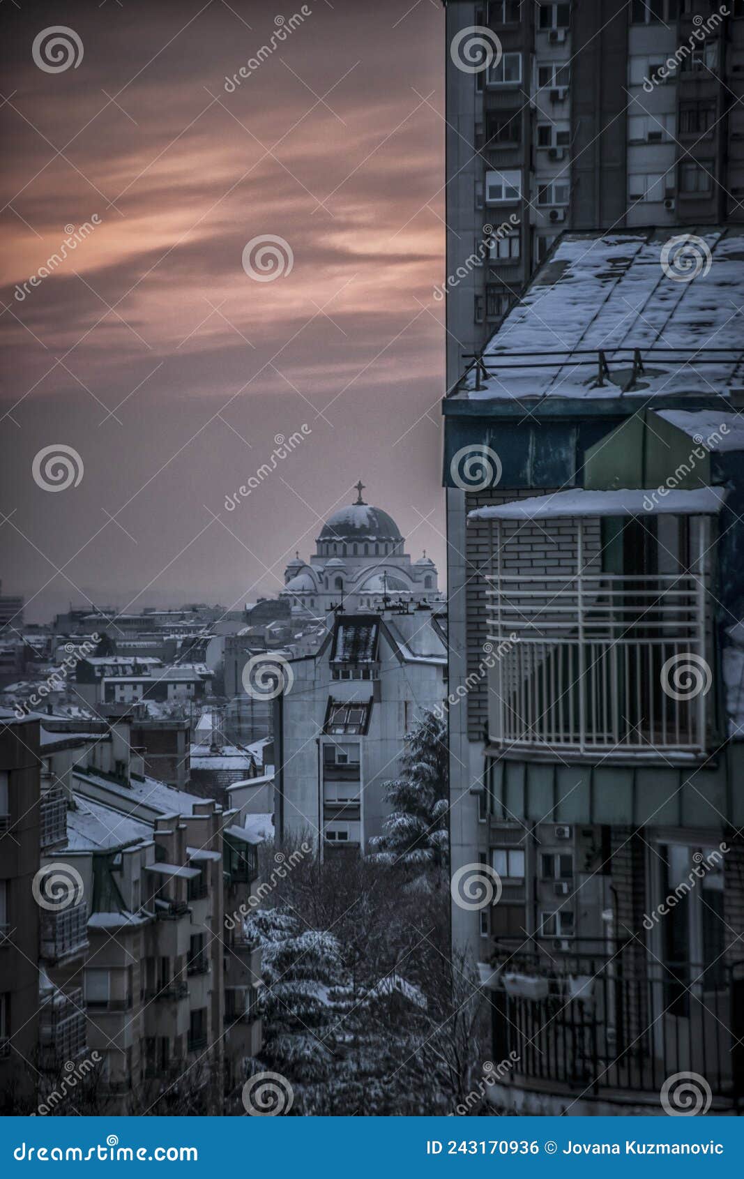 Winter in Belgrade stock photo. Image of belgrade, serbia - 243170936