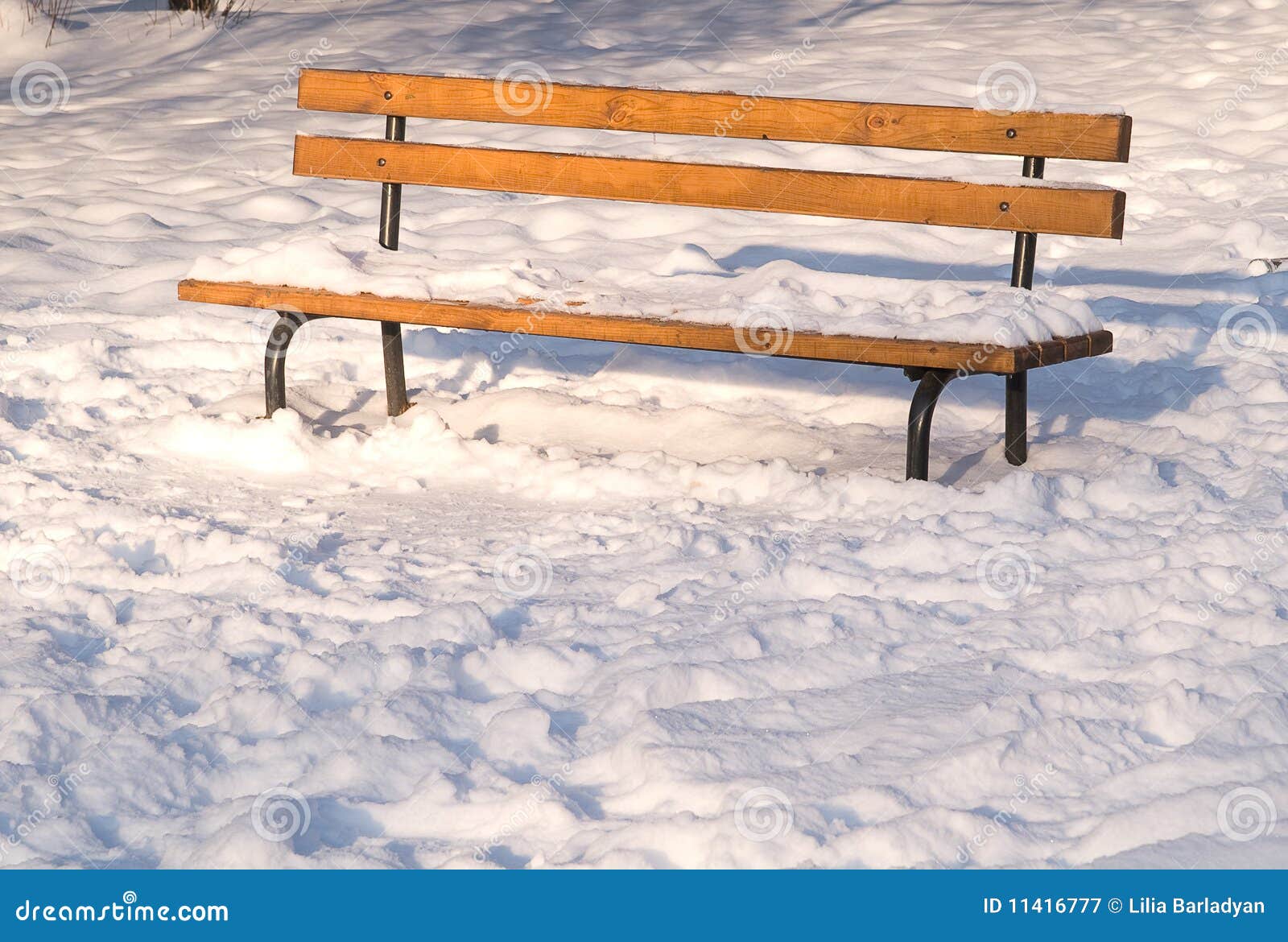 Winter bench stock image. Image of season, weather, bench - 11416777