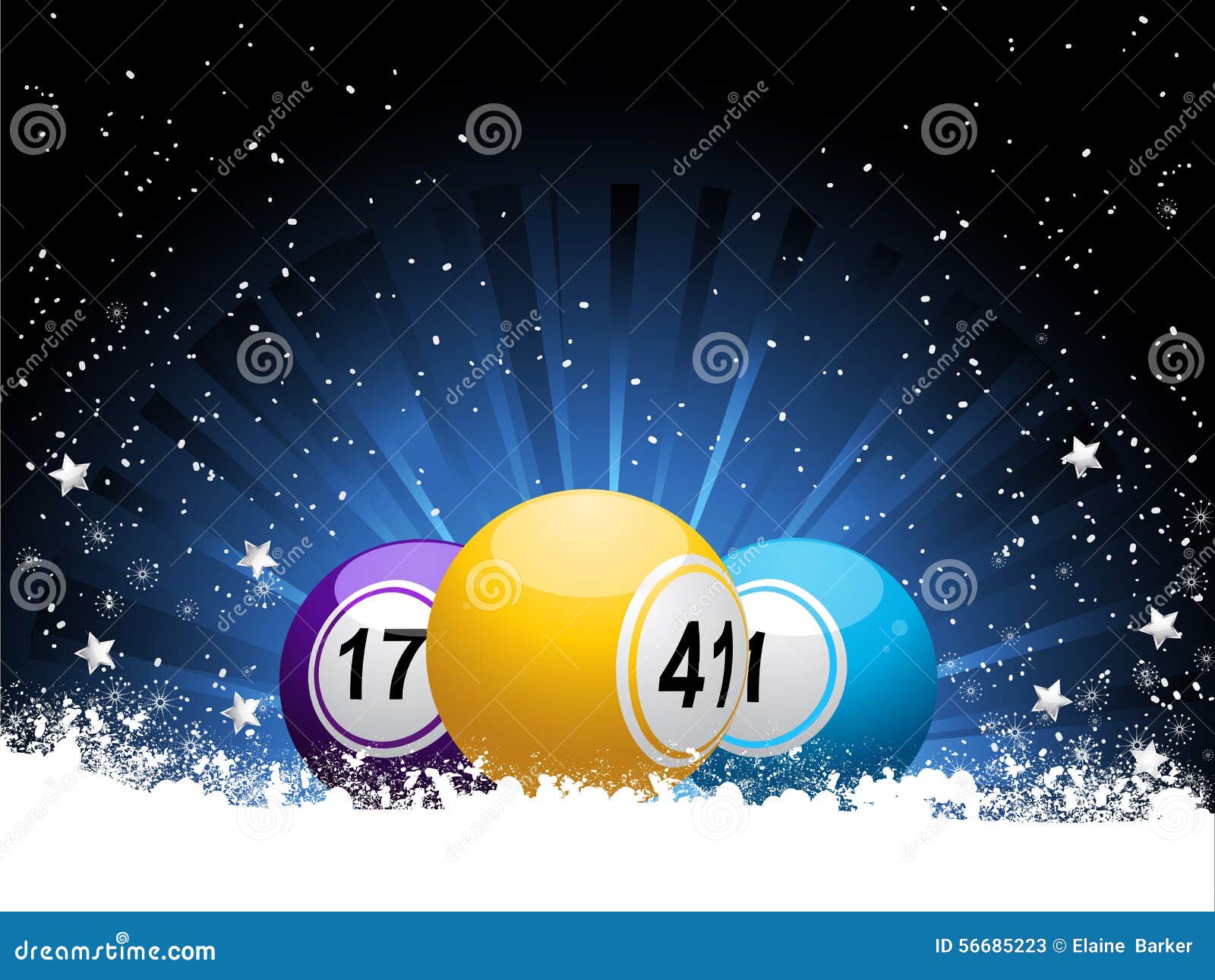 BINGO NIGHT Logo With Stars. Bingo Game. Vector Illustration Lucky ...
