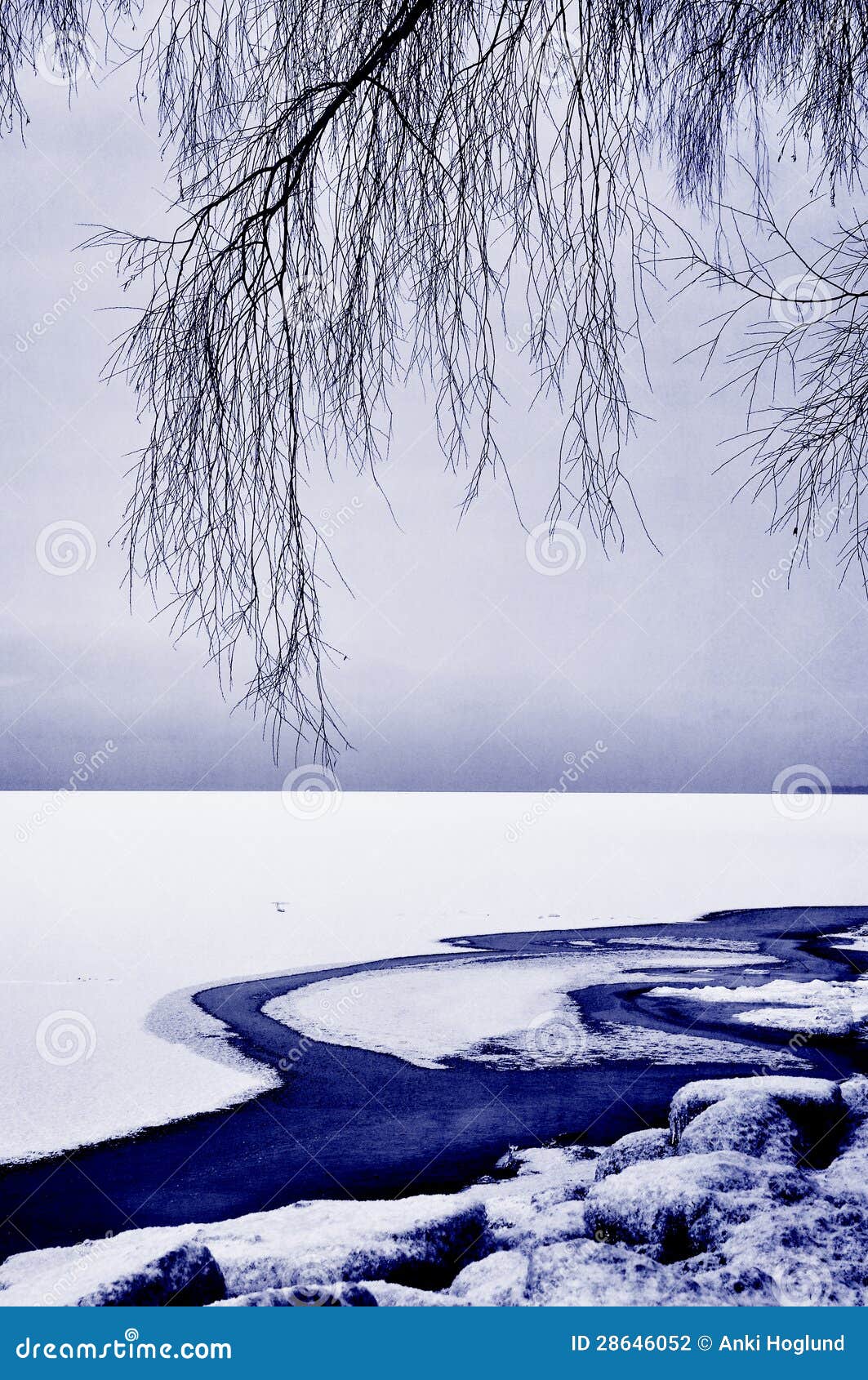 Winter in blue stock photo. Image of horizon, glow, coast - 28646052