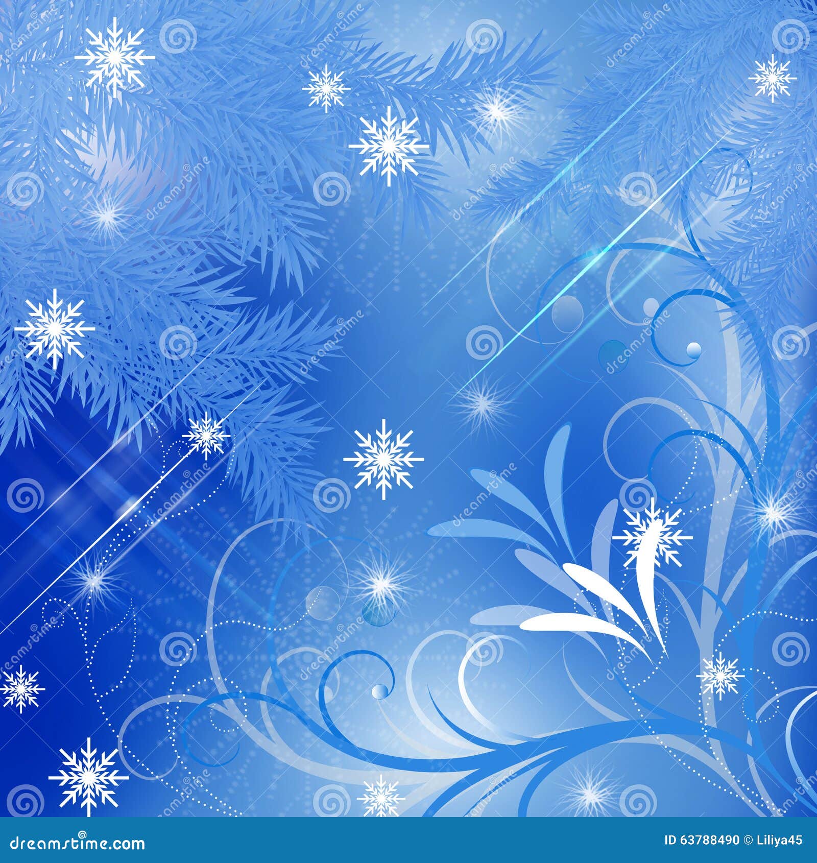Winter Blue Abstract Background . Stock Illustration - Illustration of ...