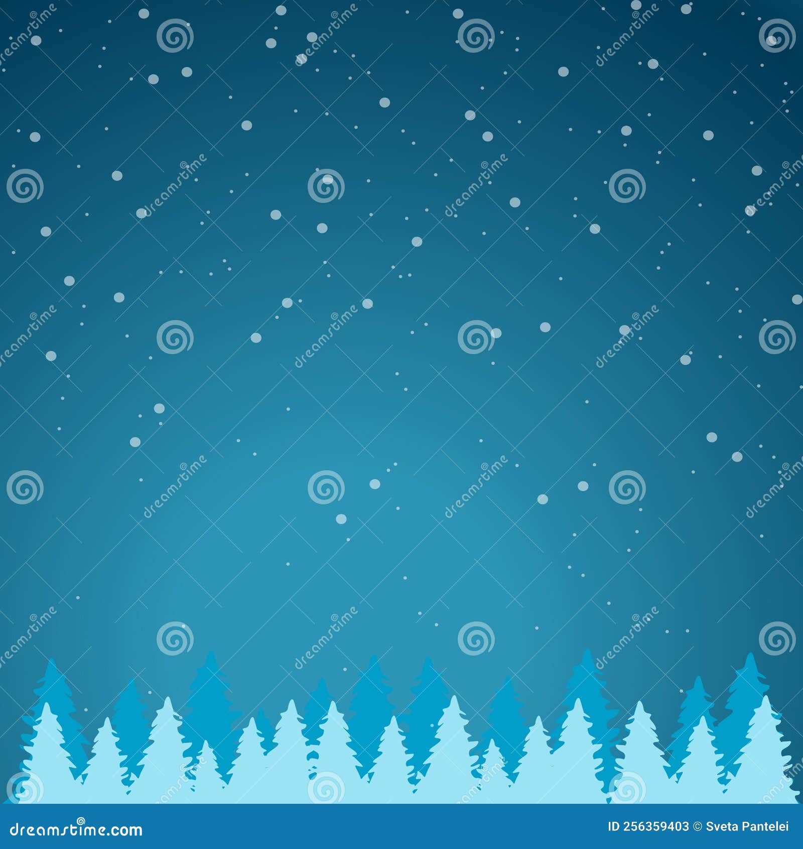 Winter Blue Background with a Gradient. Stock Vector - Illustration of ...