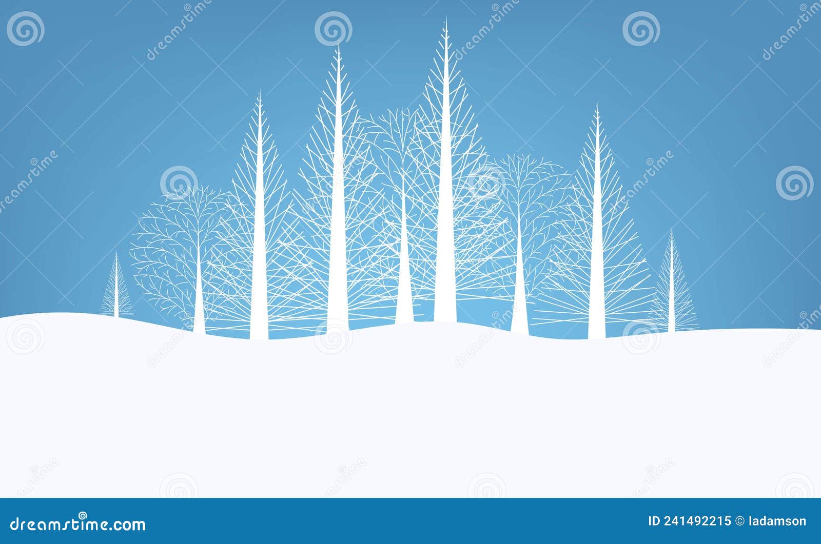 Winter Blue Banner with Fir Tree Stock Vector - Illustration of scenery ...