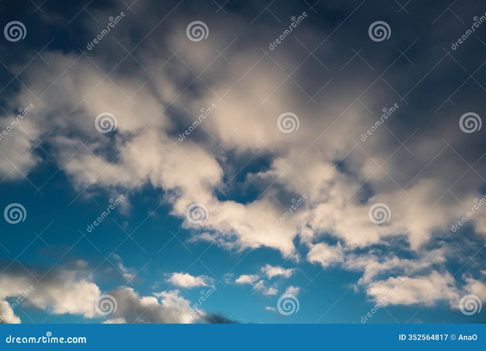 Winter Blue Sky and Cloud. Calm Clear Winter Air Background. the Sky ...
