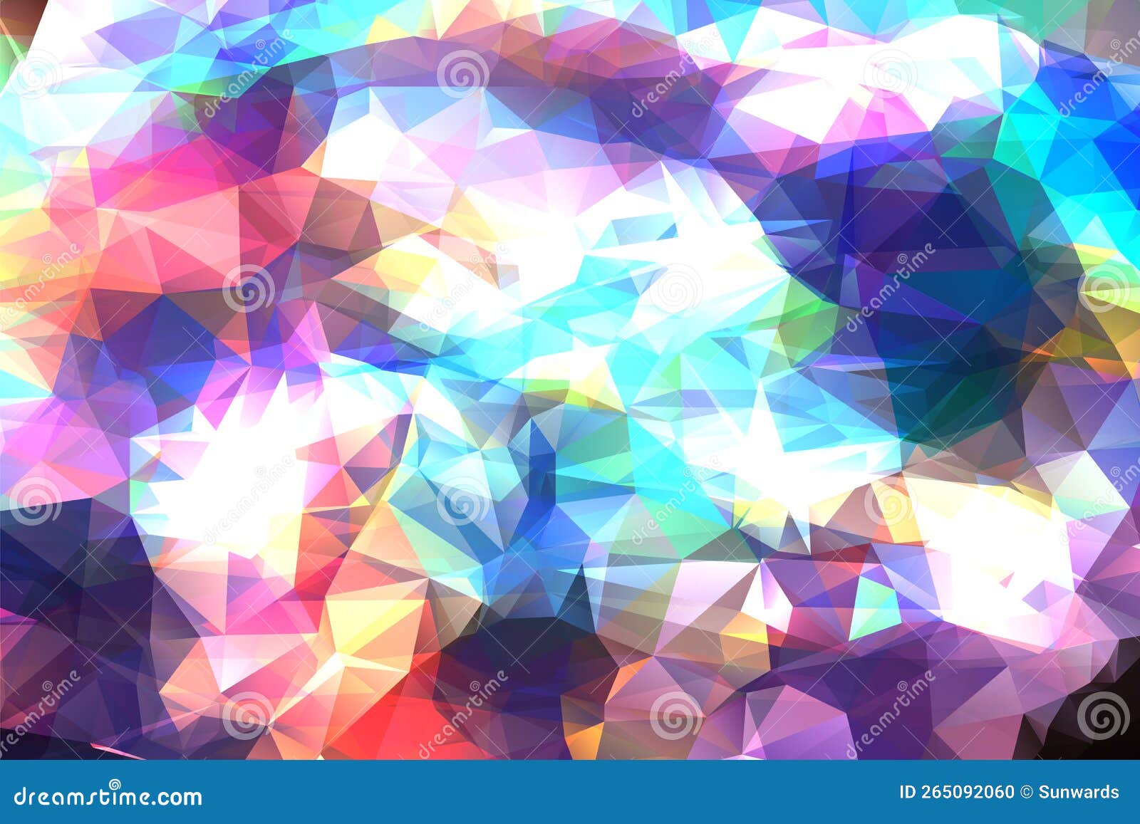 Winter Blue Triangles Low Poly Grid Abstract Background. Geometric ...