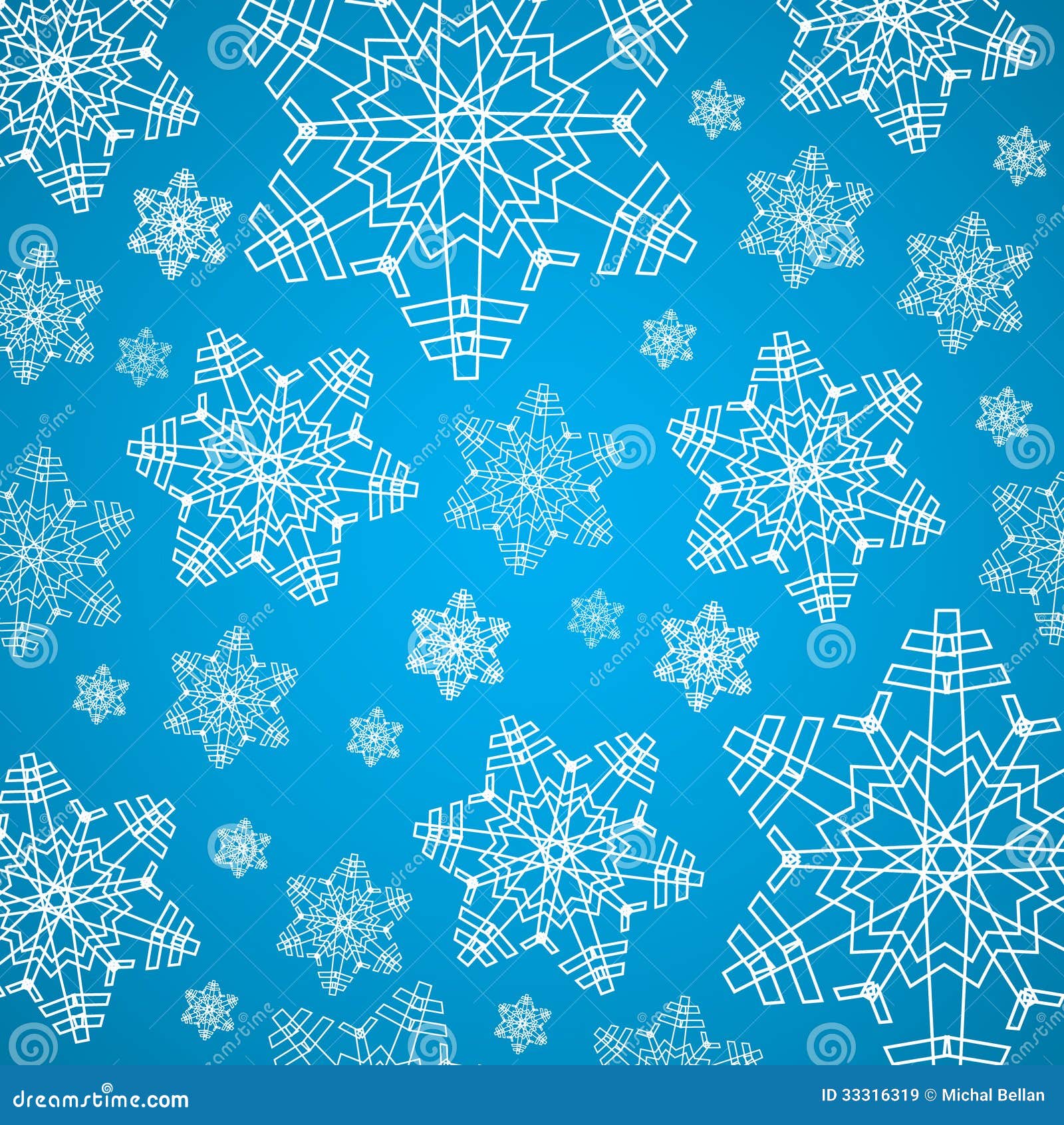 Winter Blue and White Christmas Background / Texture with Snowflakes ...