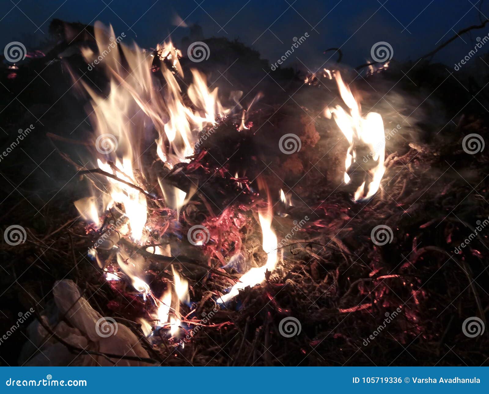Bon fire stock photo. Image of flame, bonfire, winter - 105719336