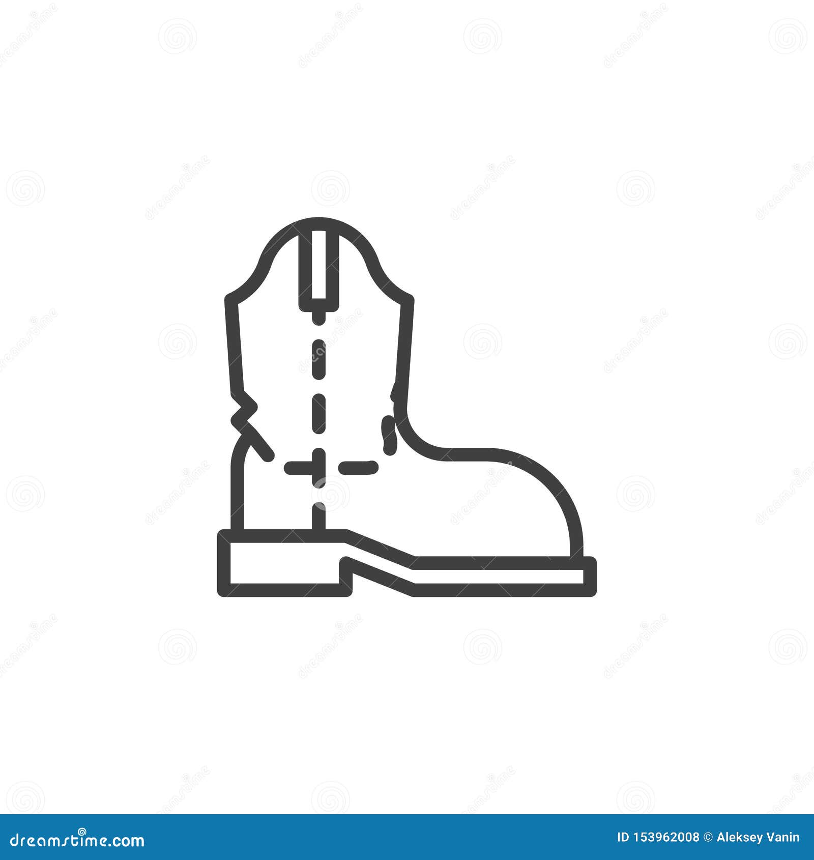 Winter boot line icon stock vector. Illustration of autumn - 153962008