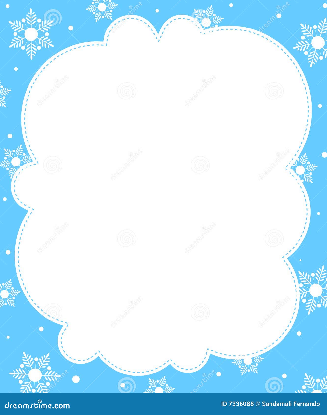 Winter Tree Border Template