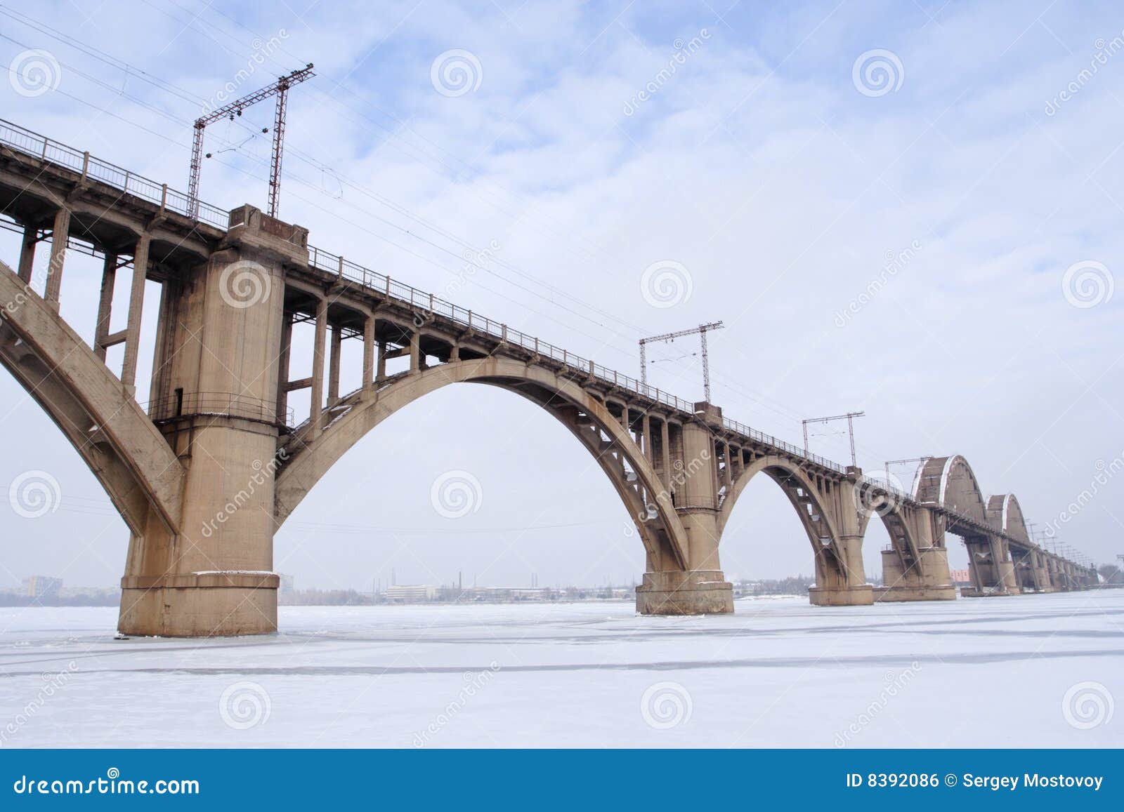 Winter bridge stock photo. Image of transportation, bridge - 8392086