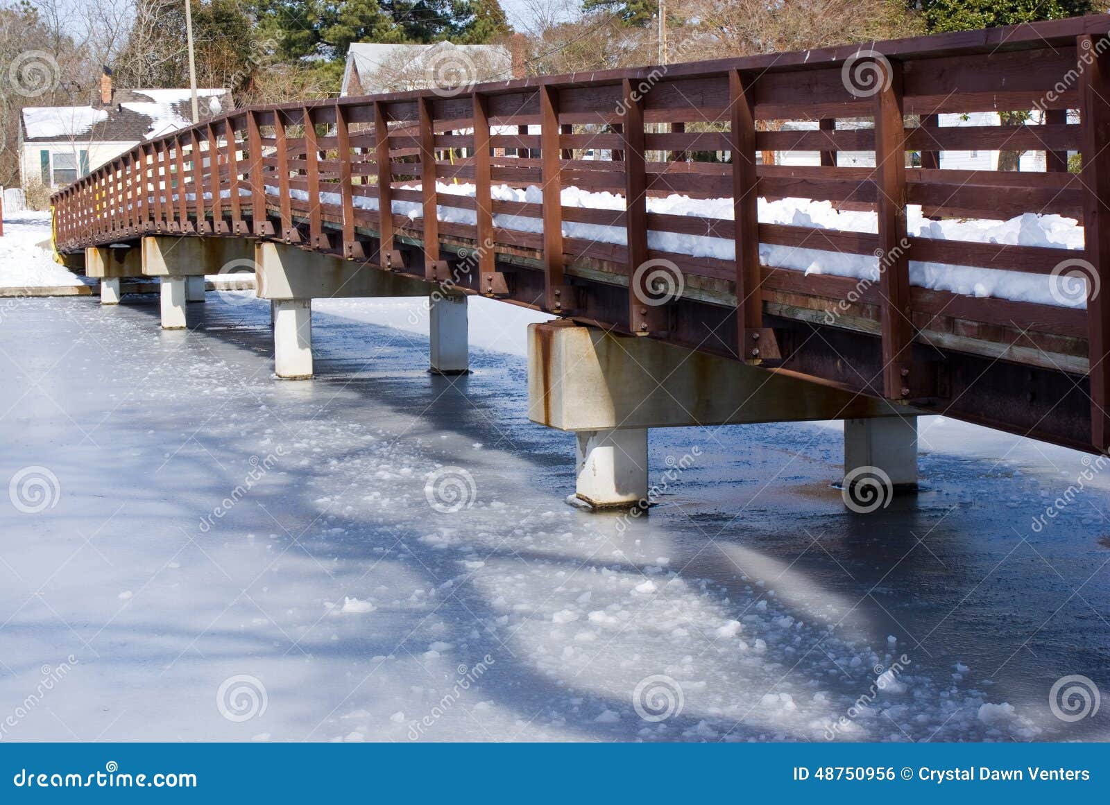 Winter Bridge stock photo. Image of norfolk, trail, bridge - 48750956