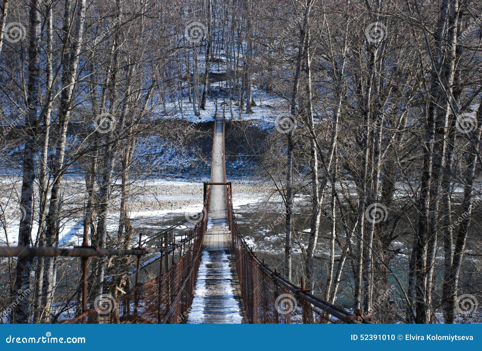 Winter bridge stock photo. Image of architectural, area - 52391010
