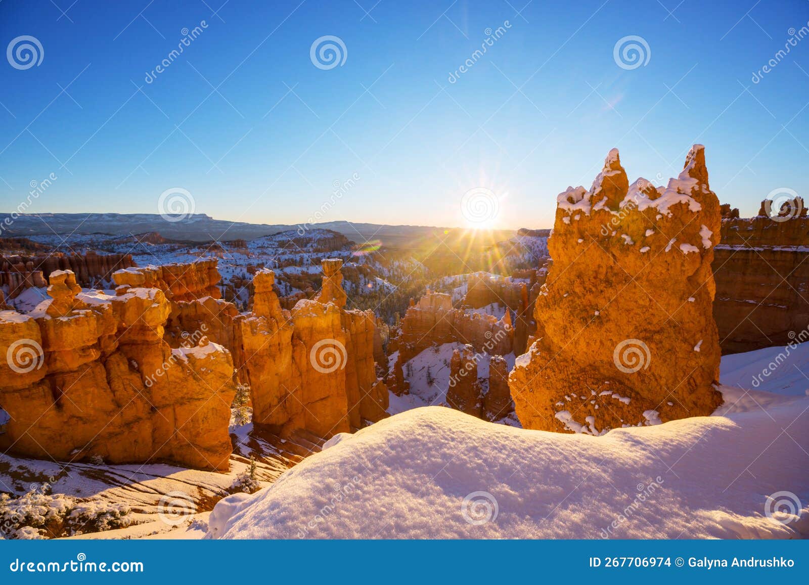 Winter Bryce stock photo. Image of hoodoo, bryce, mountain - 267706974