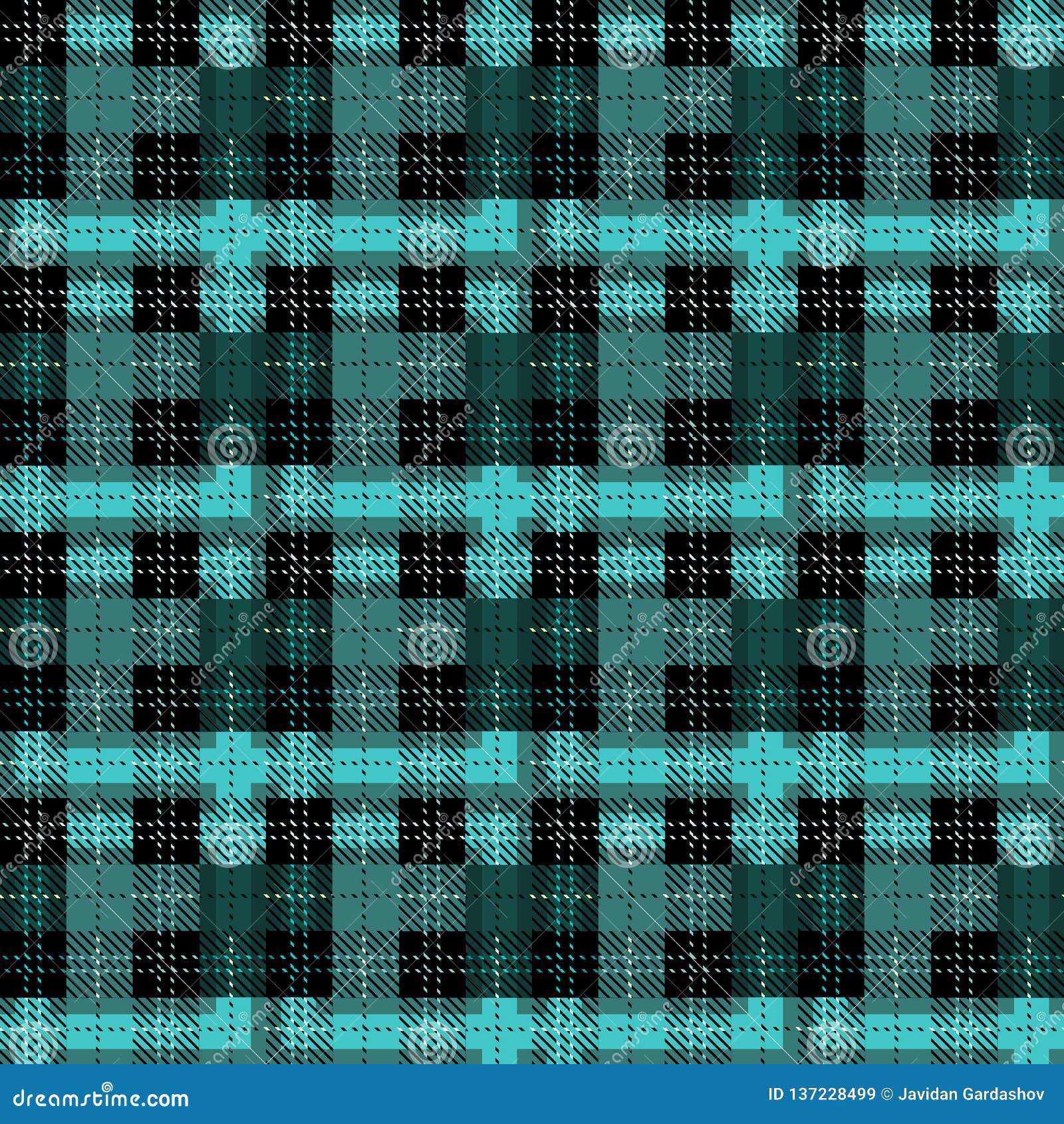 Winter Buffalo Plaid Seamless Pattern - Classic Buffalo Style Plaid ...