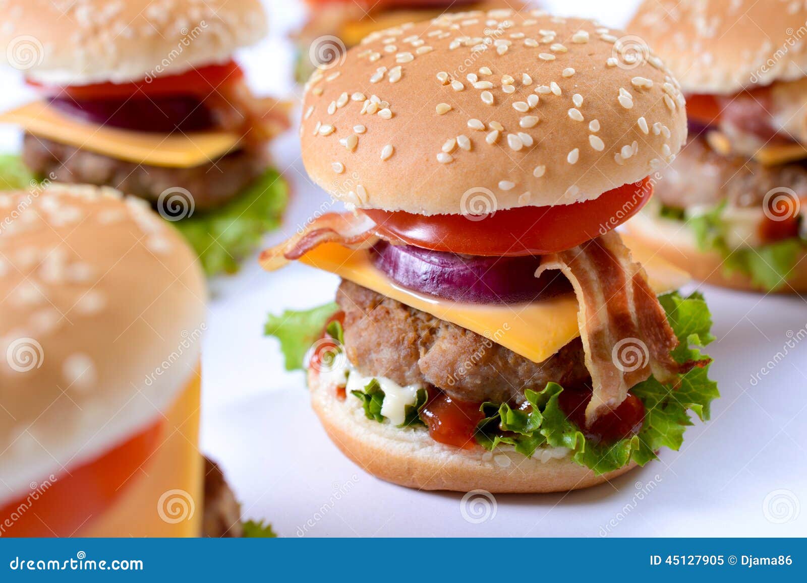 Winter burger stock image. Image of ketchup, grilled - 45127905