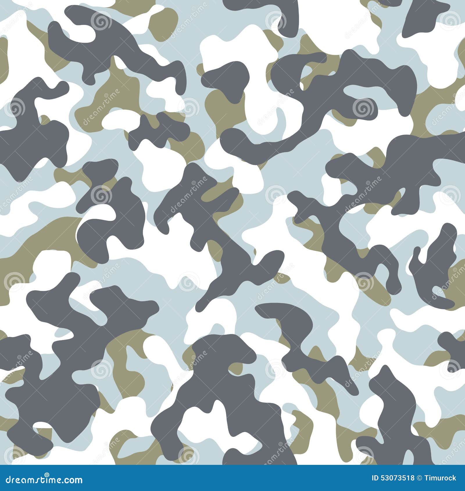 Winter Camouflage Seamless Pattern Stock Vector - Illustration of ...