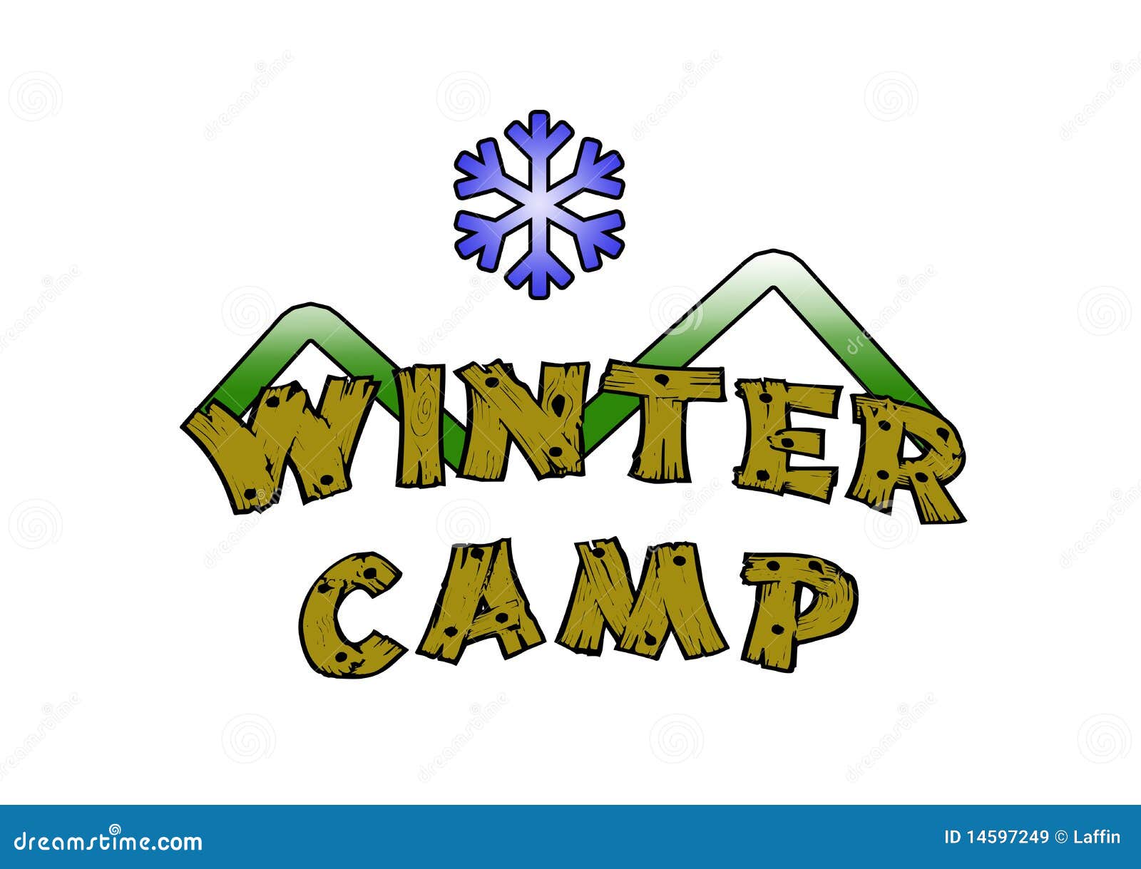 Winter Camp stock illustration. Illustration of blue - 14597249