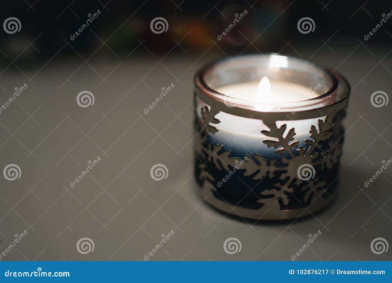 Winter candle stock image. Image of warm, winter, blue - 102876217